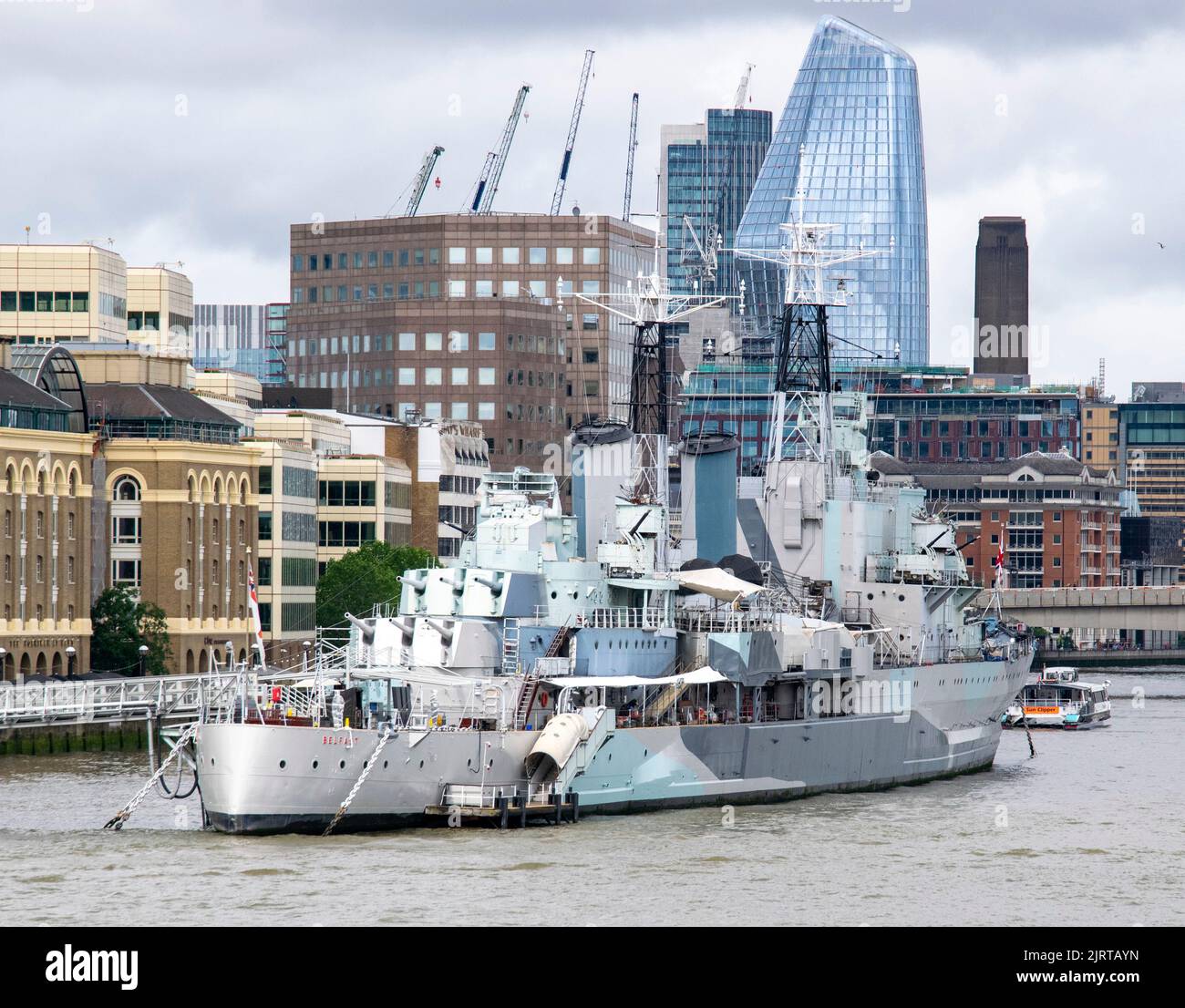 HMS Belfast, river Thames, London, UK Stock Photo - Alamy