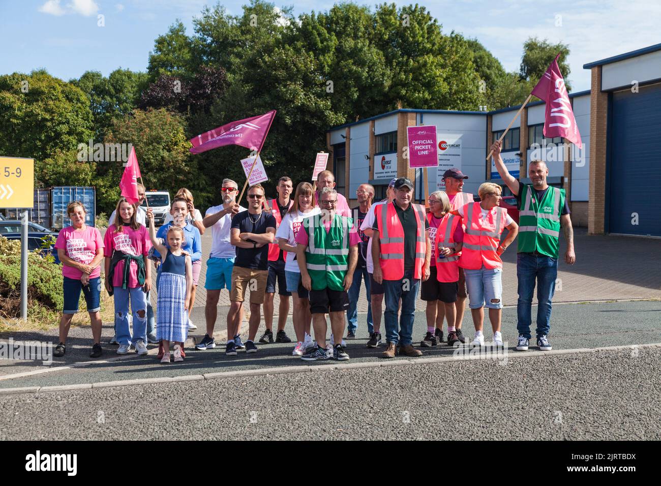Stockton on Tees, UK. 26th August 2022. Members of the Communication ...