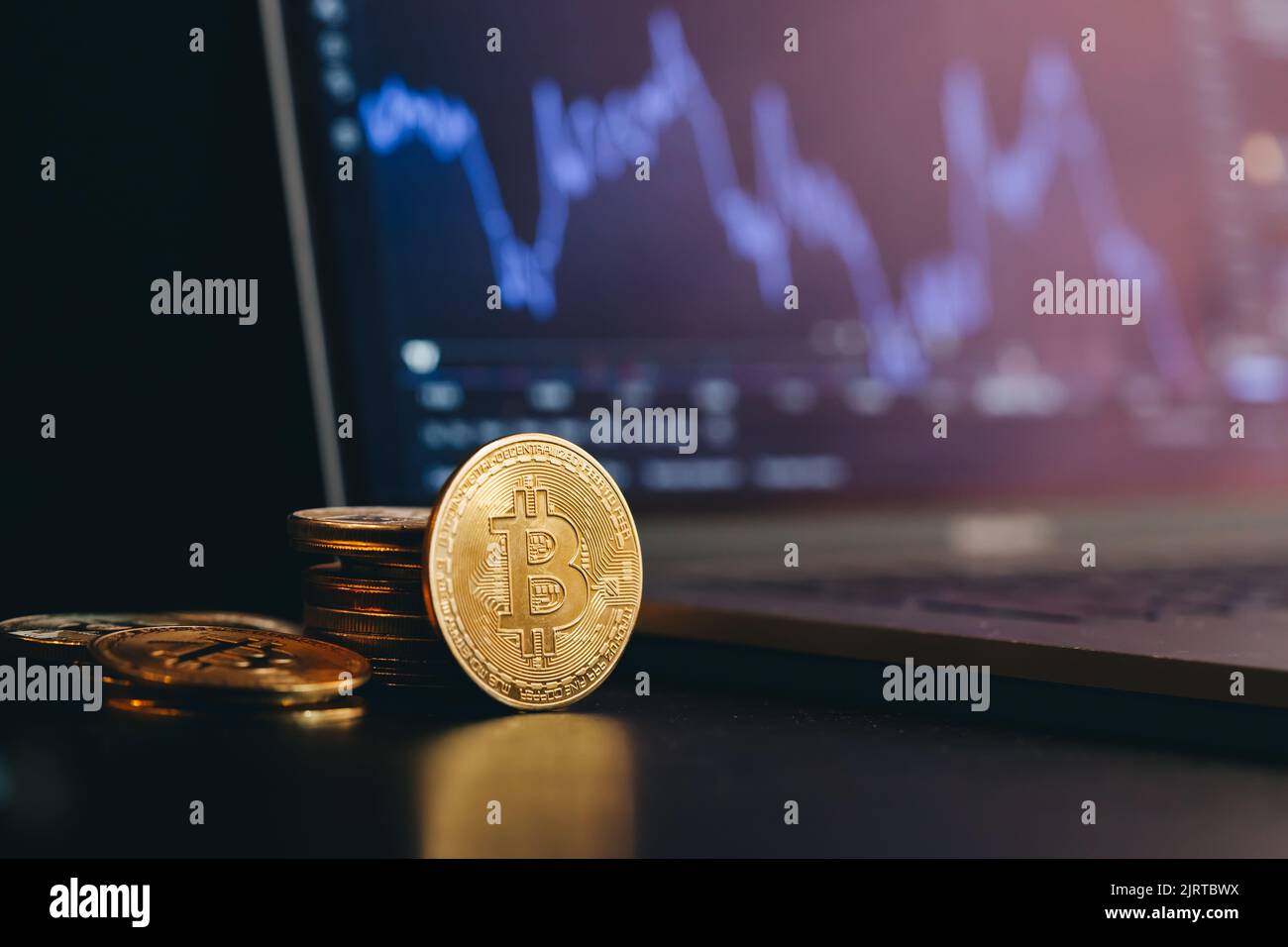 Cryptocurrency bull market. Bitcoin chart Stock Photo - Alamy