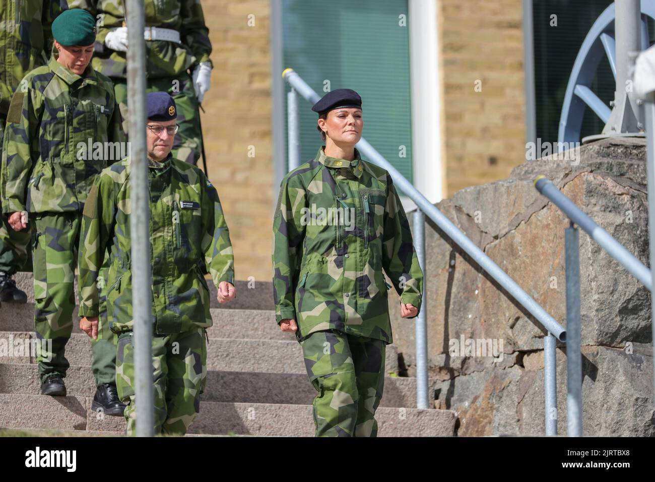 Crown Princess Victoria hands over the new regimental flag to Älvsborg ...