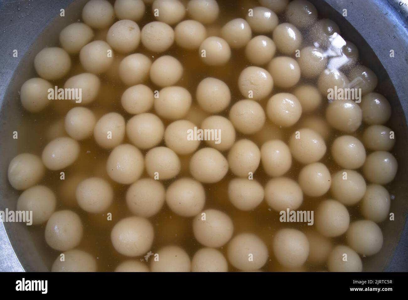 Sweet Rosogolla Bangladeshi Traditional Food background textured Stock ...