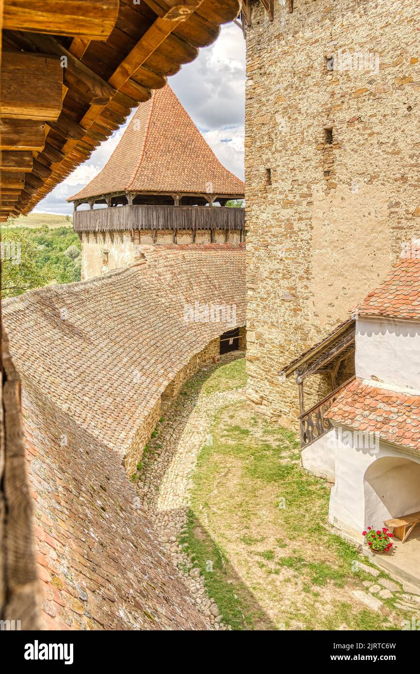 Aerial view viscri fortified hi-res stock photography and images - Alamy