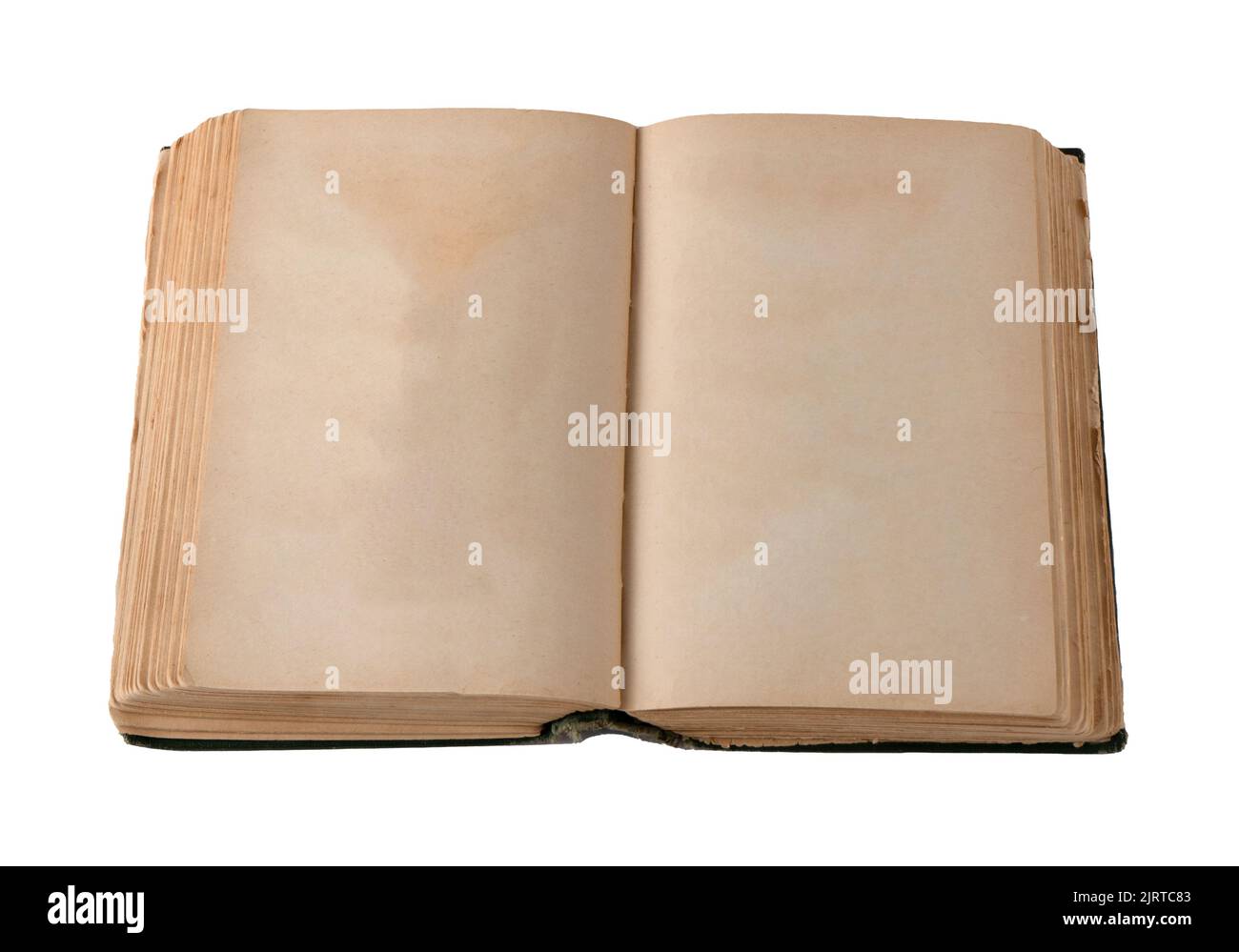 Pages of an old open book. Yellow page piece of paper. Blank spread ...