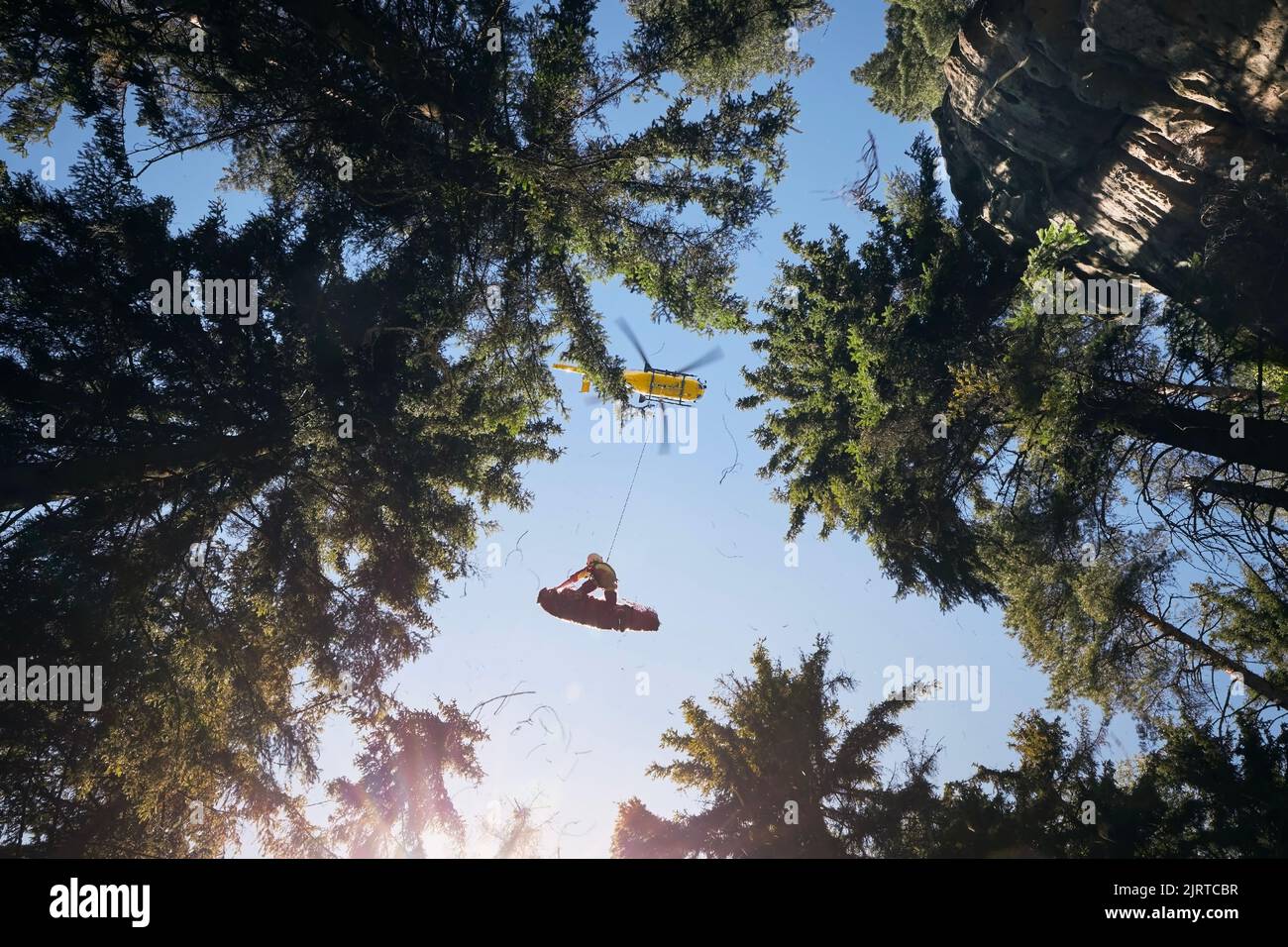 Medical helicopter rescue and tourist hi-res stock photography and ...