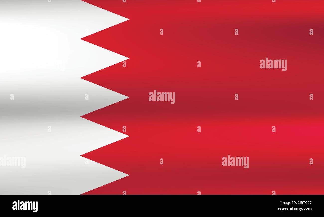 Flag of Bahrain. National symbol in official colors. Template icon ...