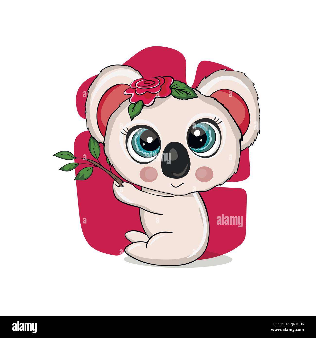 Cute panda baby isolated on white background. Funny australian animals ...