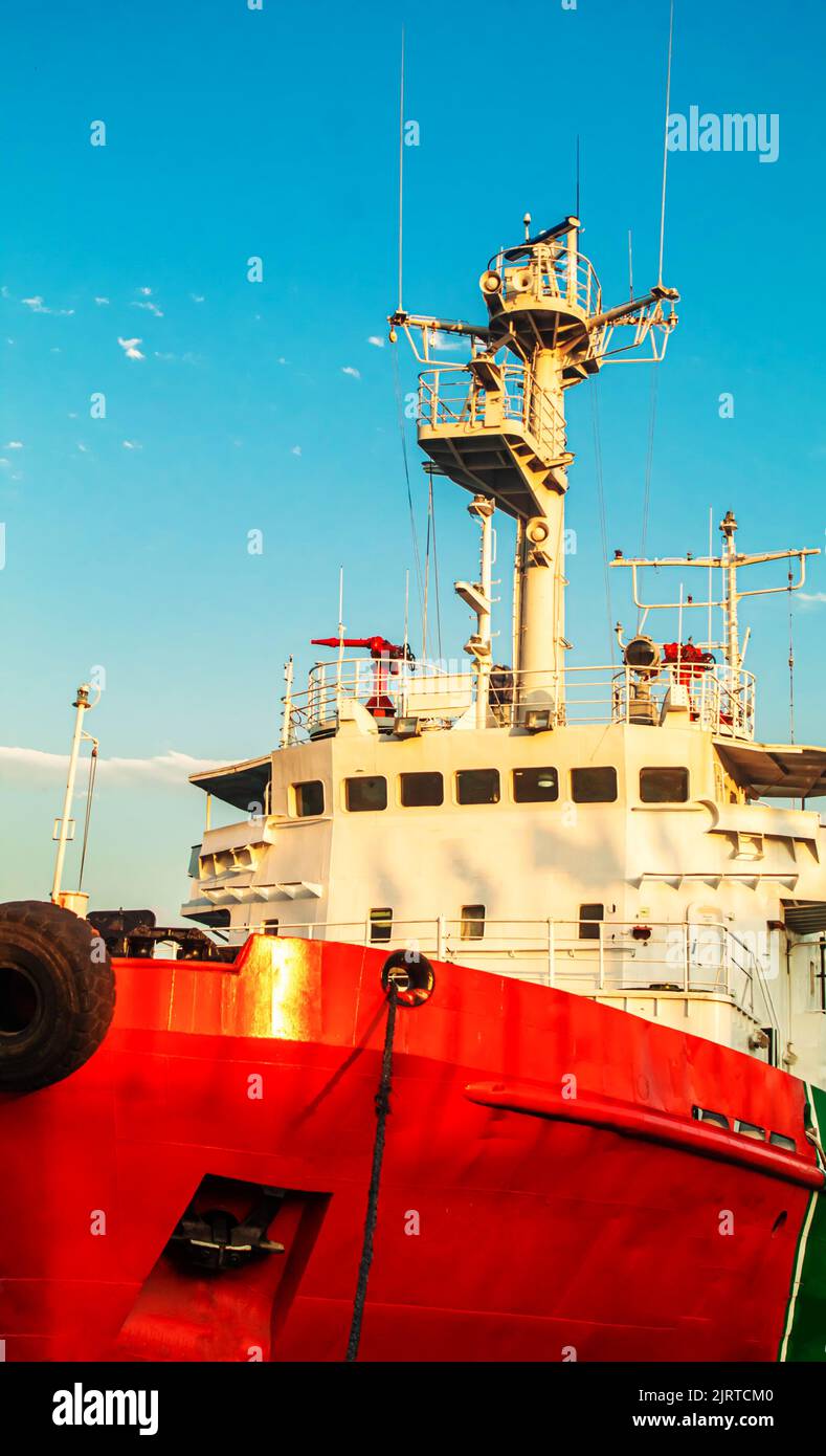 The passenger ship in port. selective focus transporttation Stock Photo ...