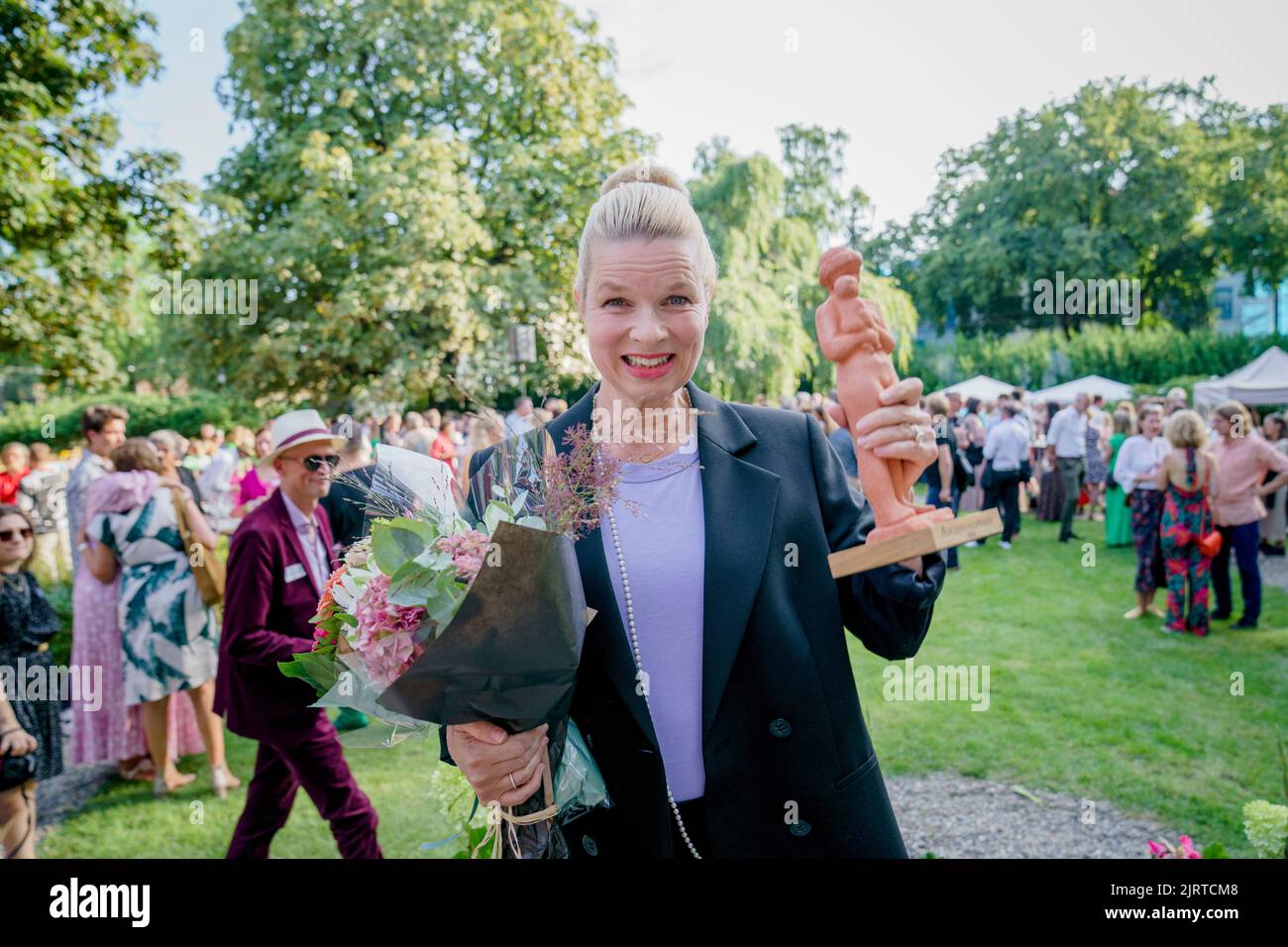 Oslo 20220825.Linn Ullmann was awarded the Aschehoug prize during ...