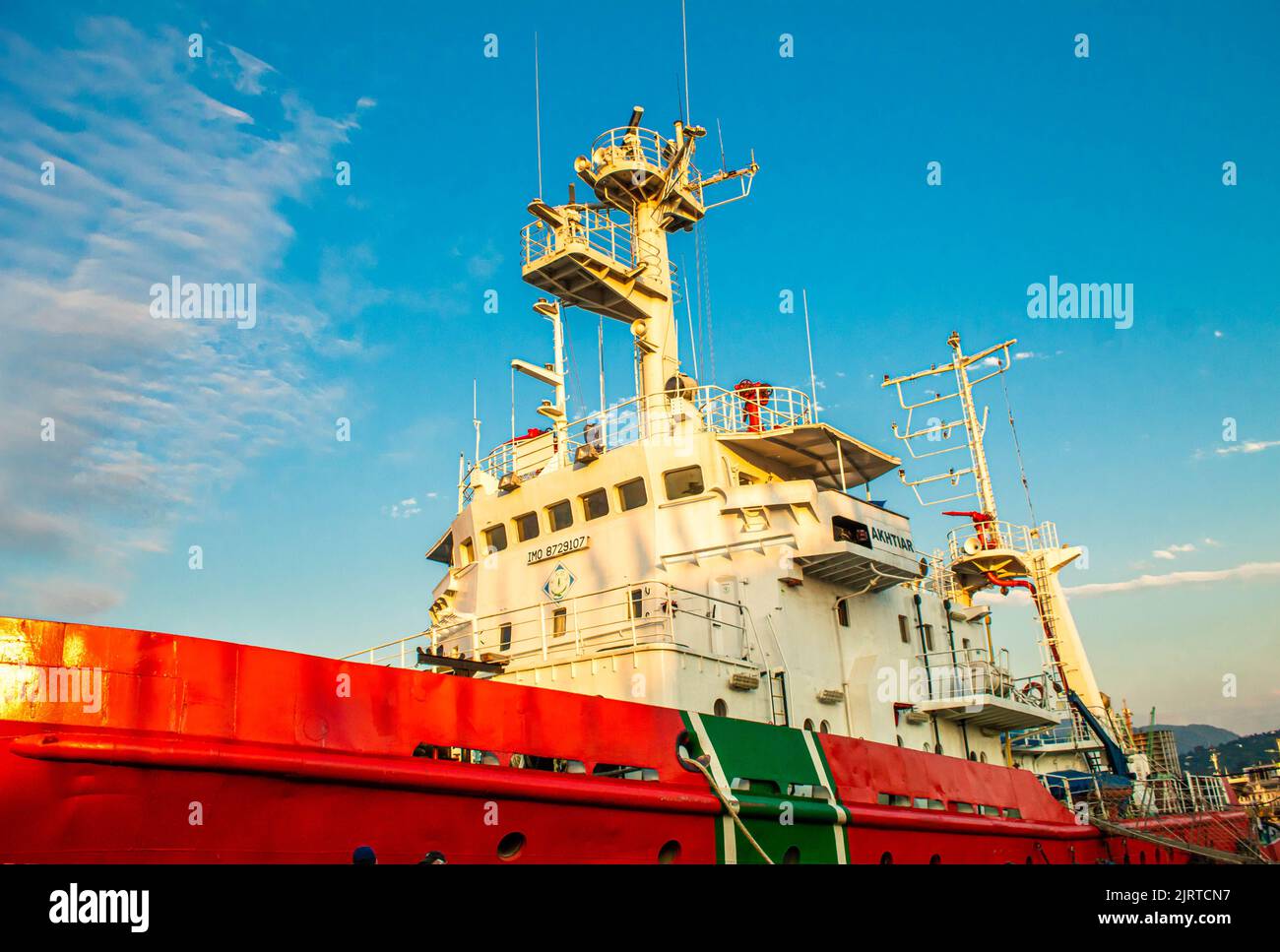 The passenger ship in port. selective focus transporttation Stock Photo ...