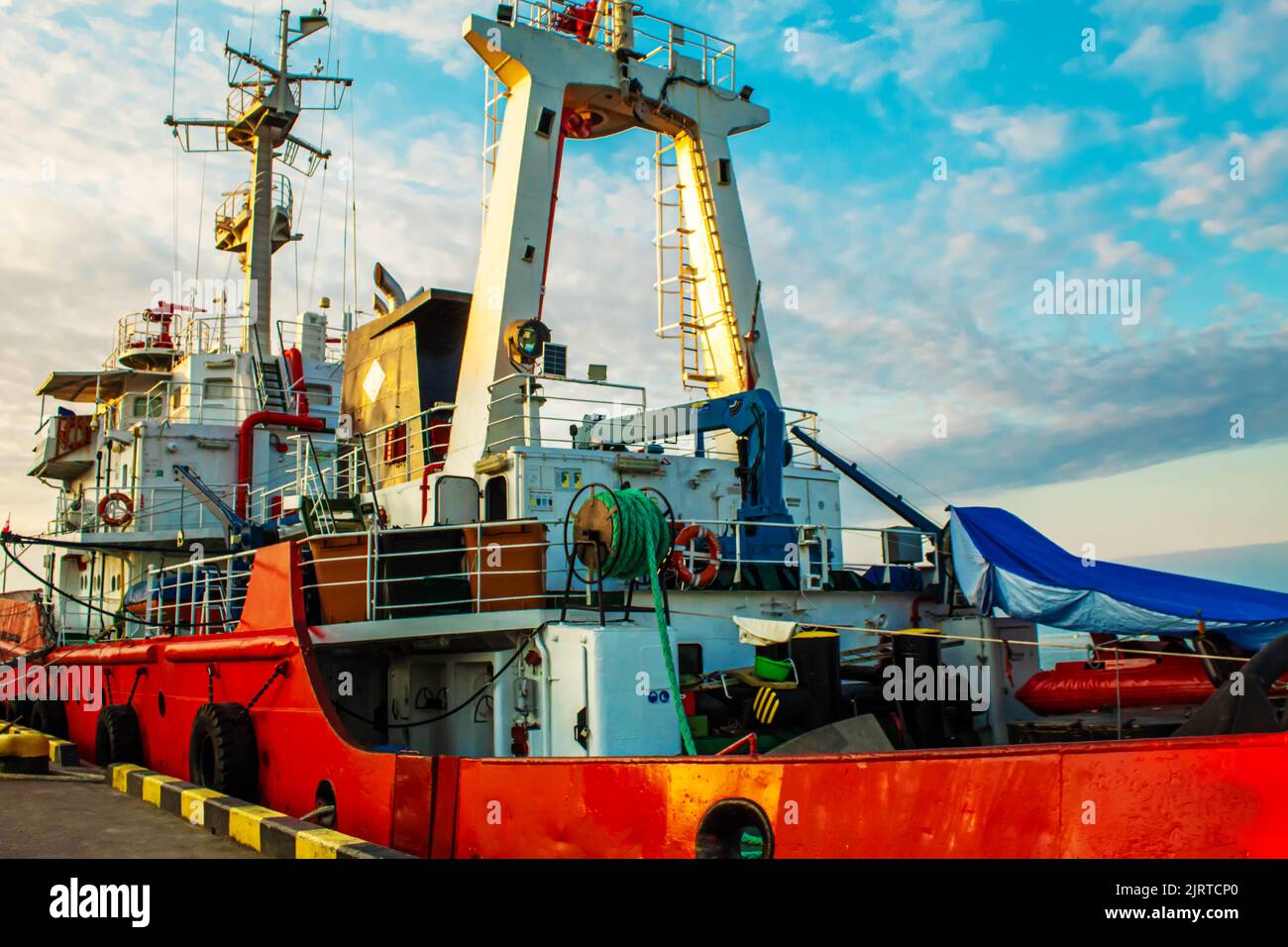 The passenger ship in port. selective focus transporttation Stock Photo ...