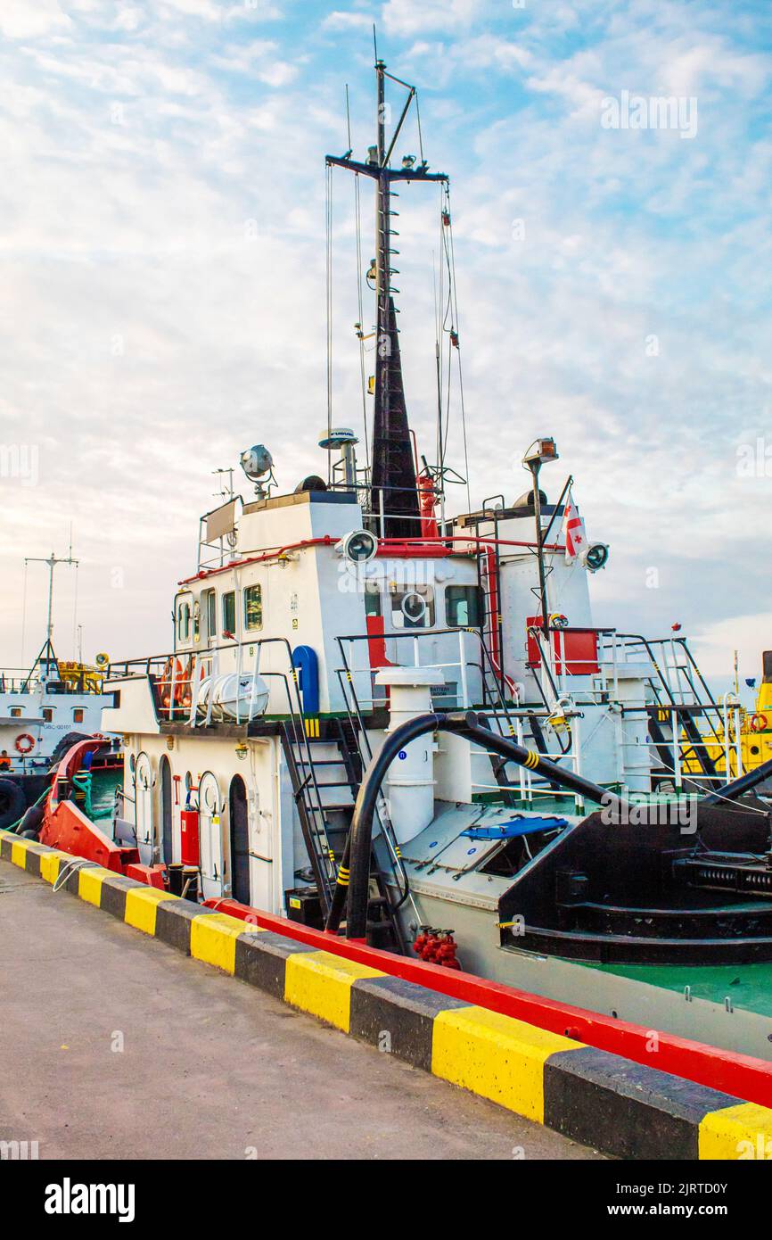 The passenger ship in port. selective focus transporttation Stock Photo ...