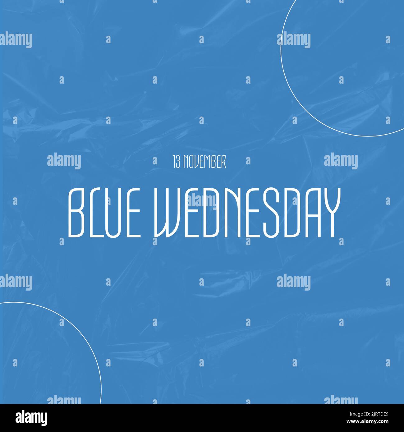 Composite of 13 november and blue wednesday text with circles against ...