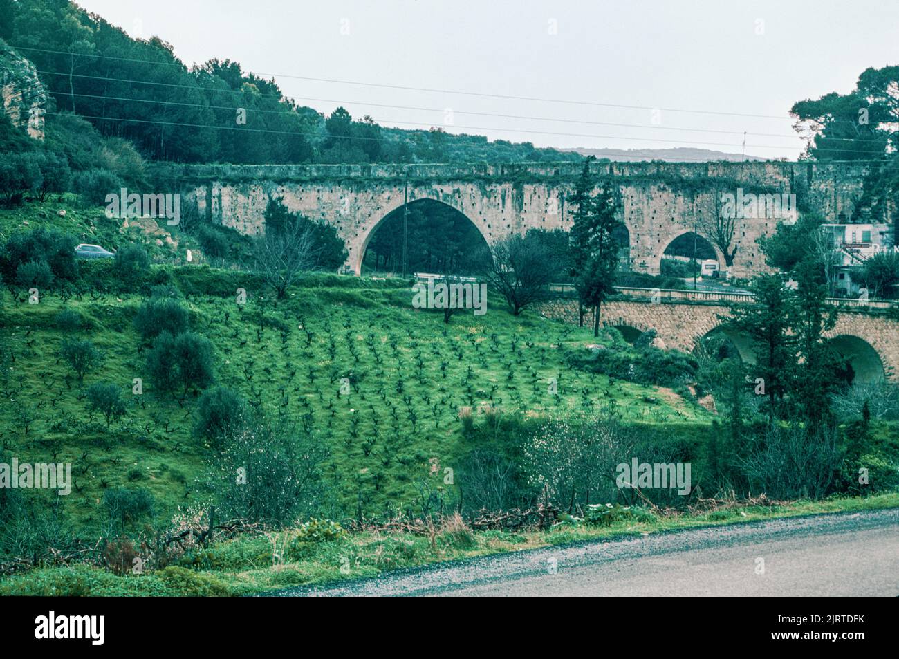 Large Turkish aqueduct (a reconstruction of the Venetian aqueduct) near ...
