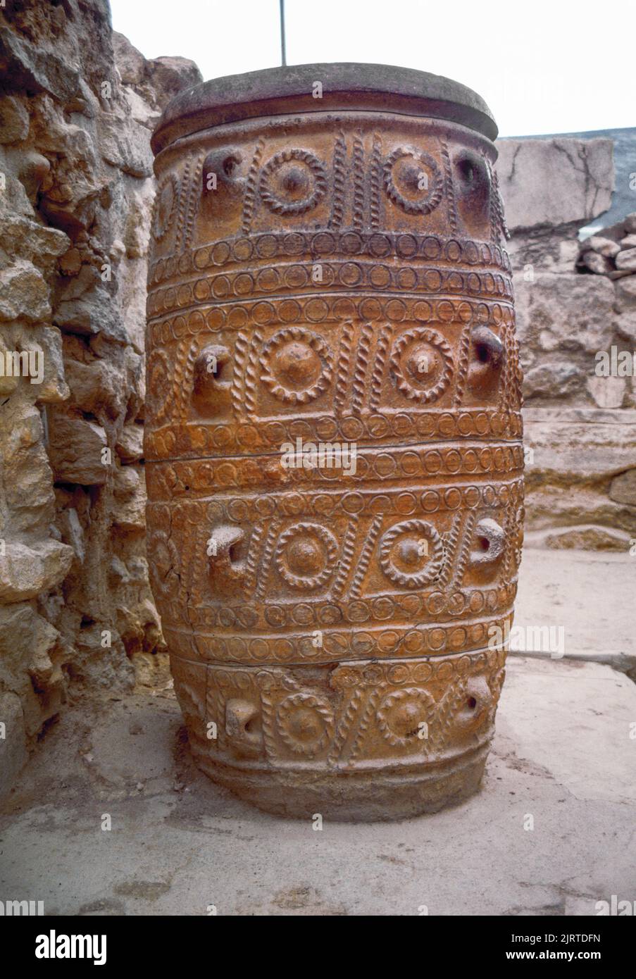 “Pitoy, pithos or pithoy” jars in Knossos Palace near Heraklion in ...