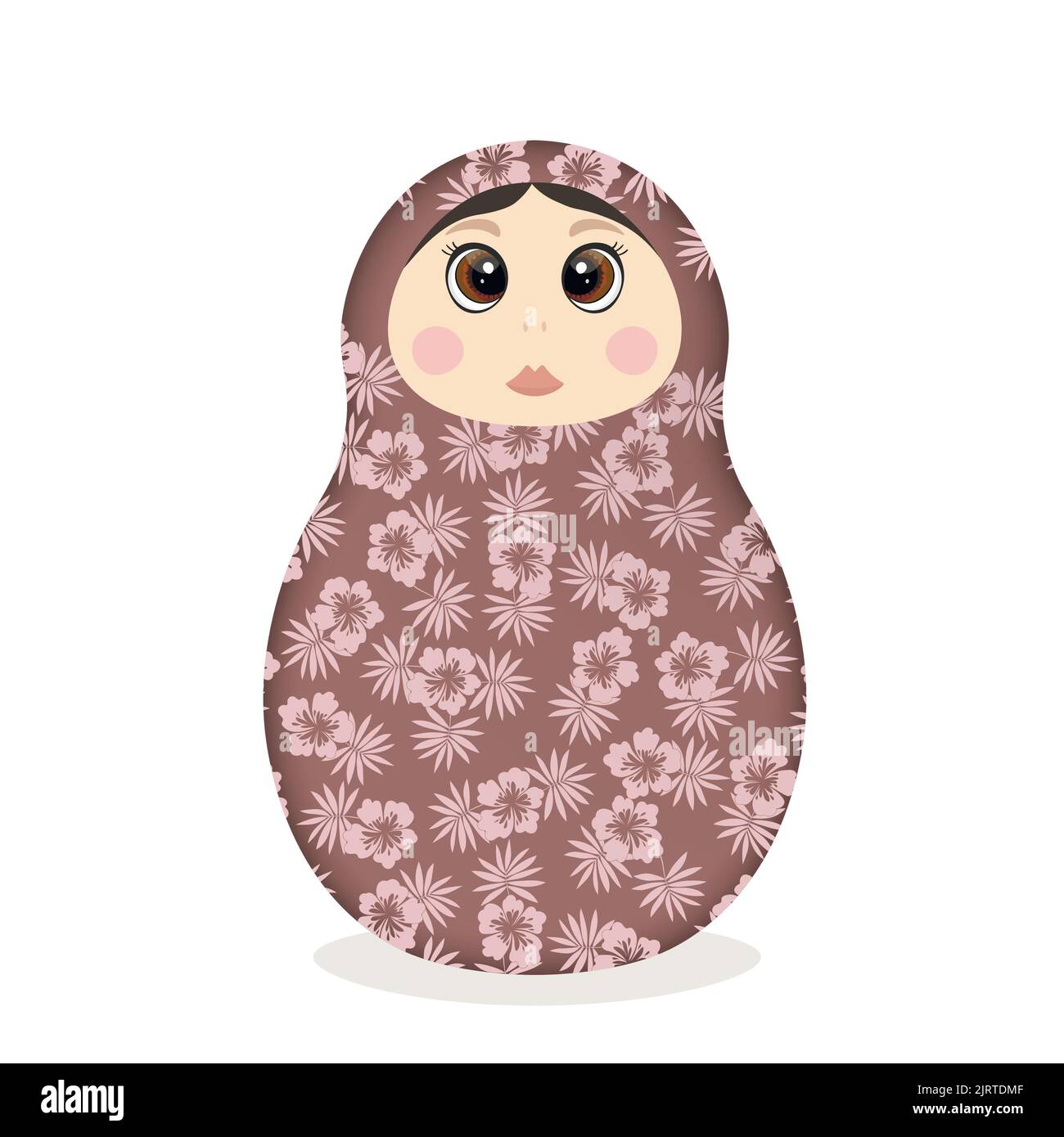 Russian Matryoshka. Traditional Russian folklore dolls with big eyes ...