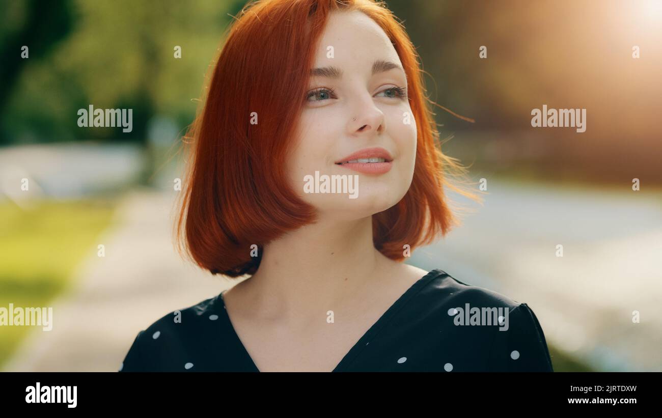 Inspired redhead female model woman attractive girl caucasian young ...