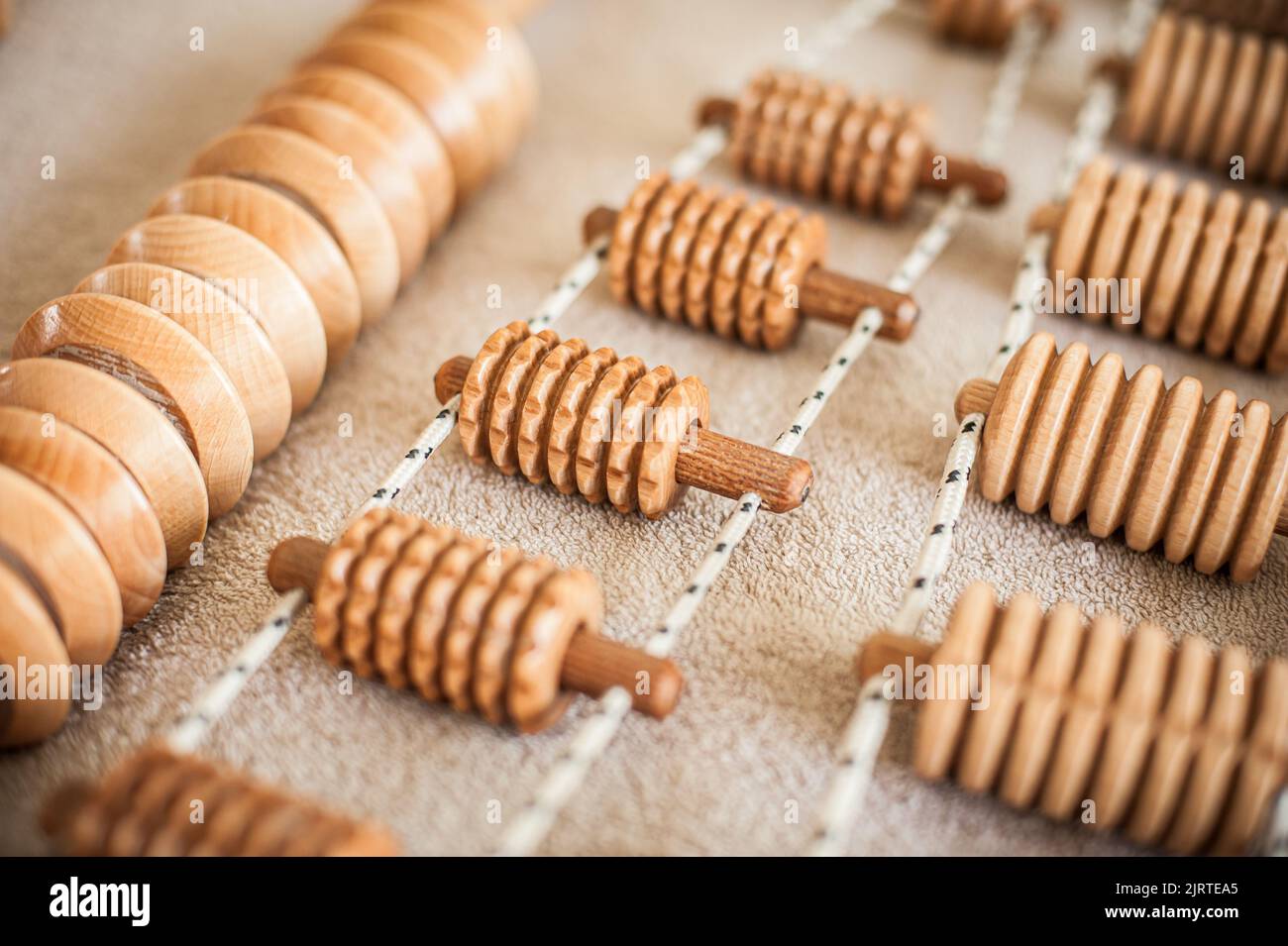 Wood massage, maderotherapy, wooden rolling pin or battledore tools for ...