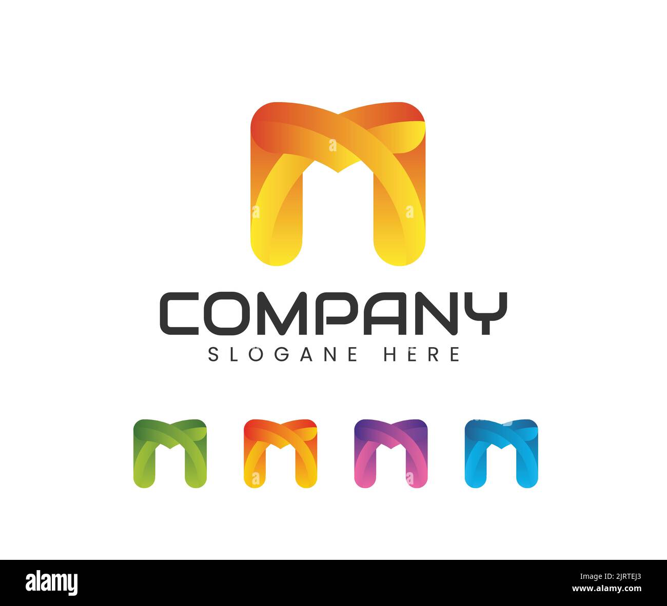 Letter m logo icon design template elements. 3D style using the letter ...