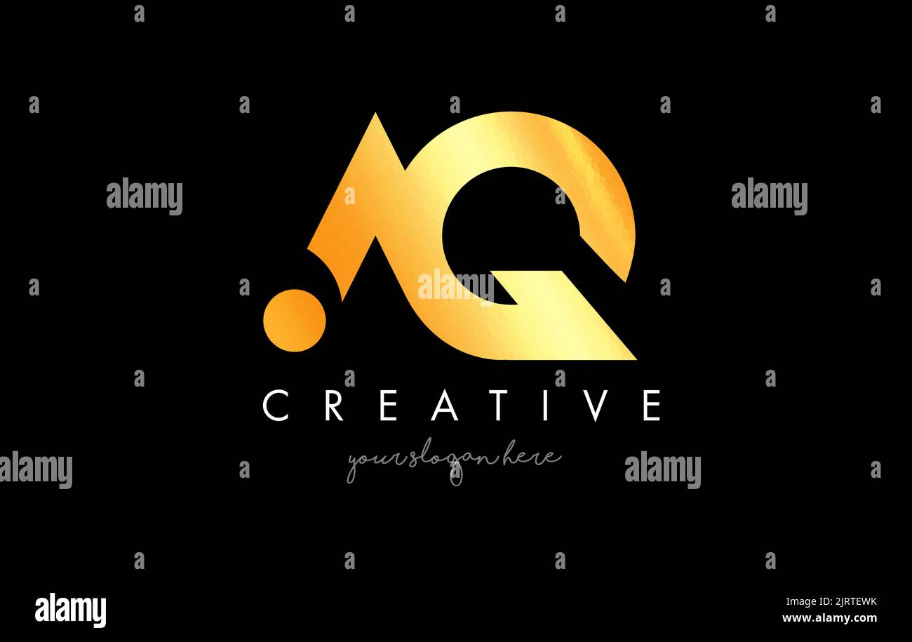 Aq letter logo design hi-res stock photography and images - Alamy