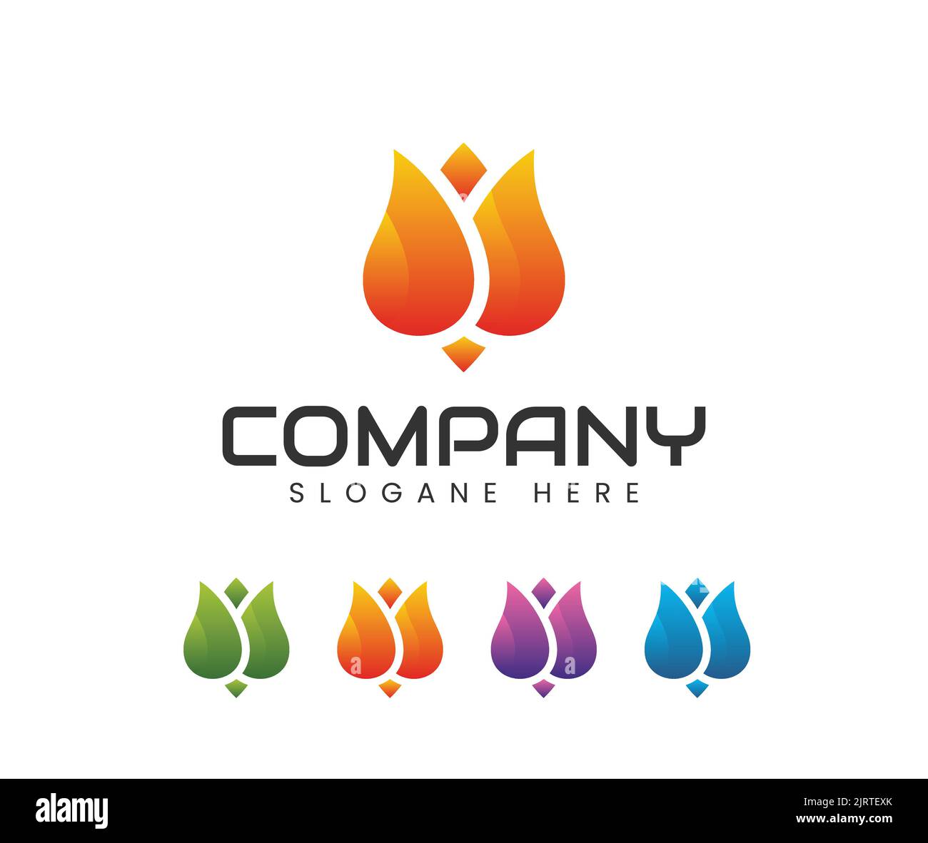 Creative flower inspiration design template. Leave Nature Logo Design ...
