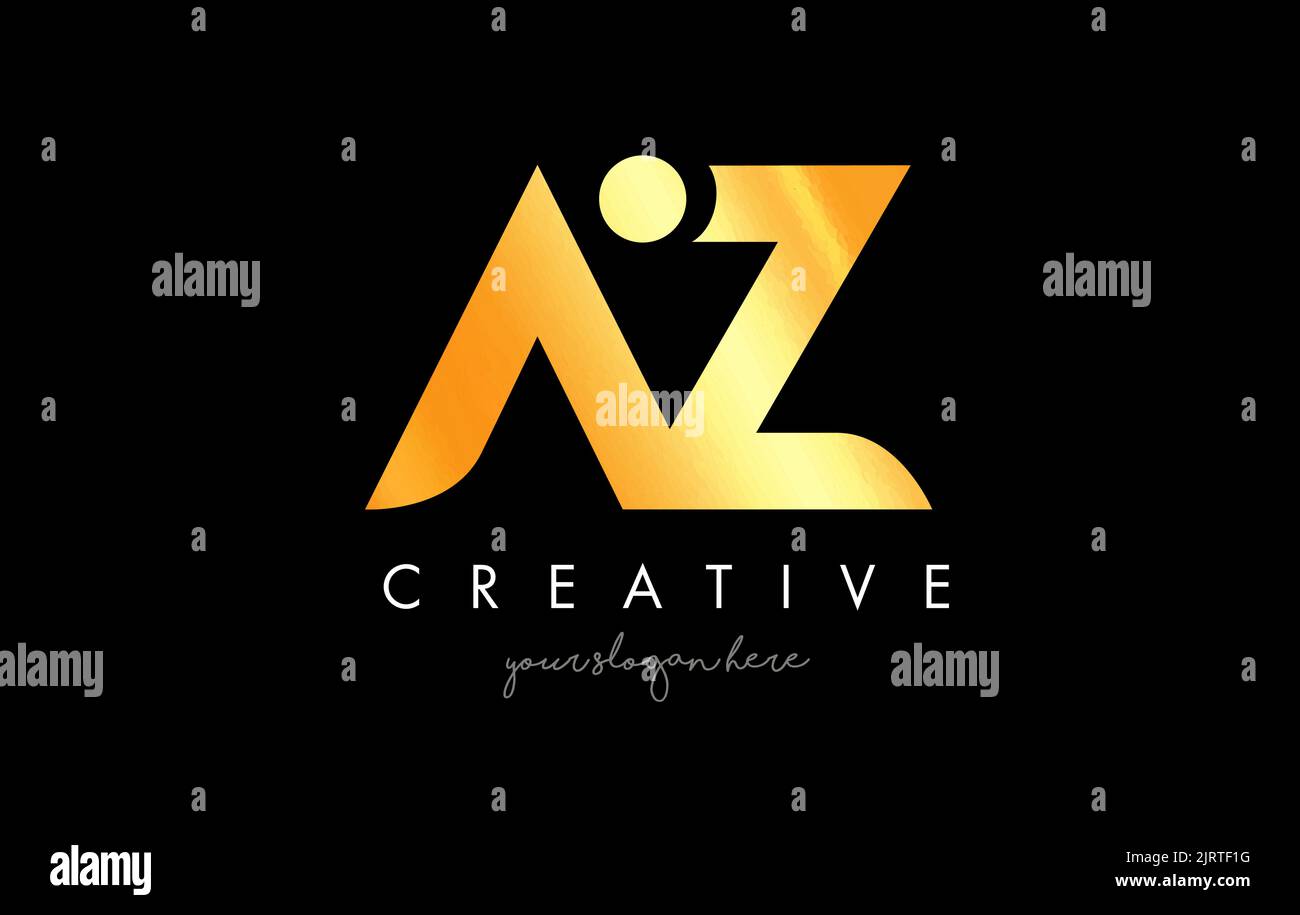 Az letter logo design hi-res stock photography and images - Alamy