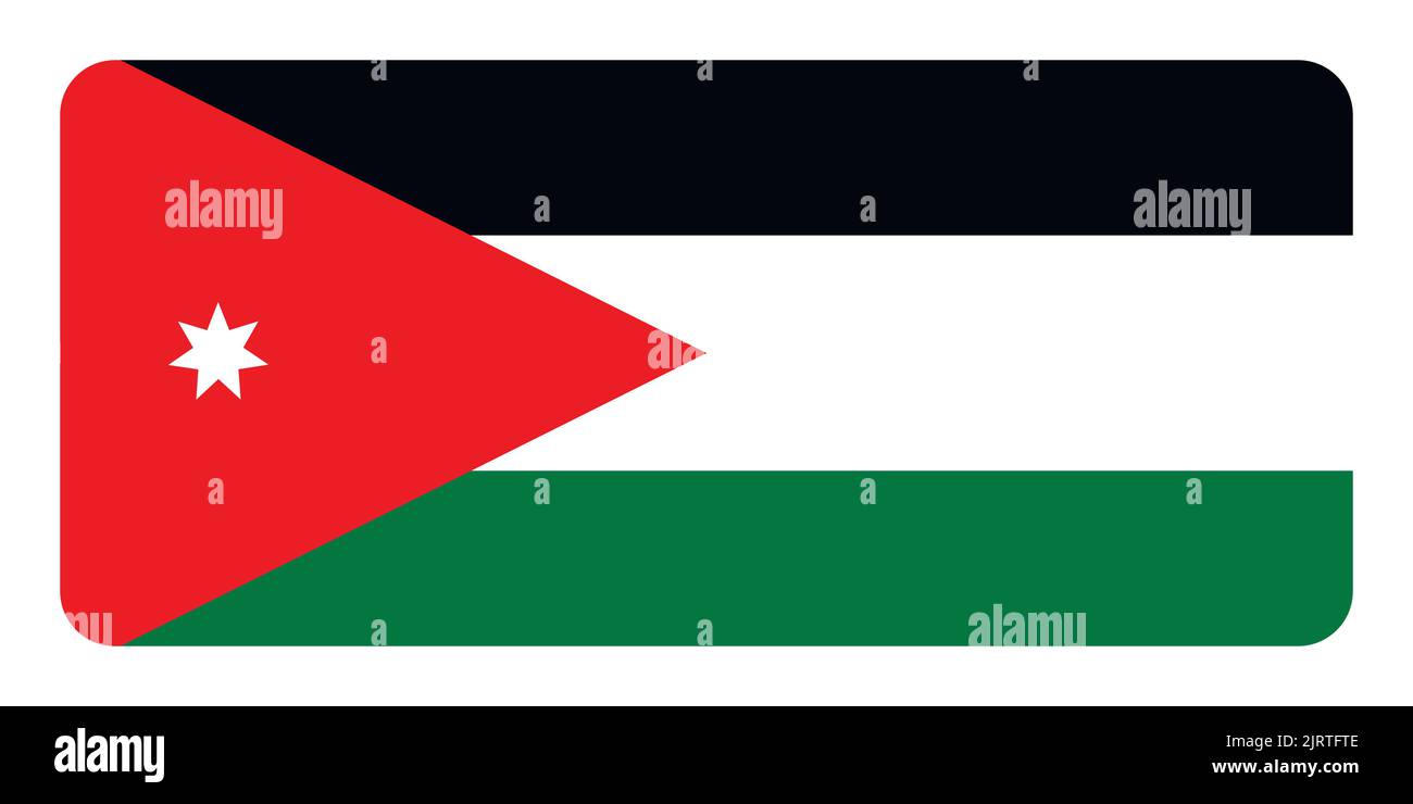 Flag of Jordan. National symbol in official colors. Template icon ...