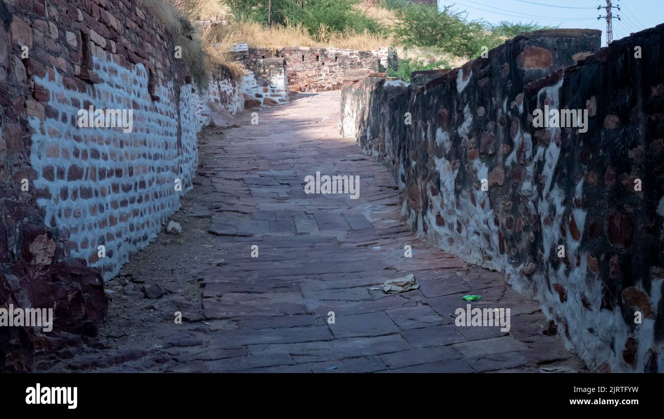 Old Pathway to climb in an old ruined fort Stock Photo - Alamy