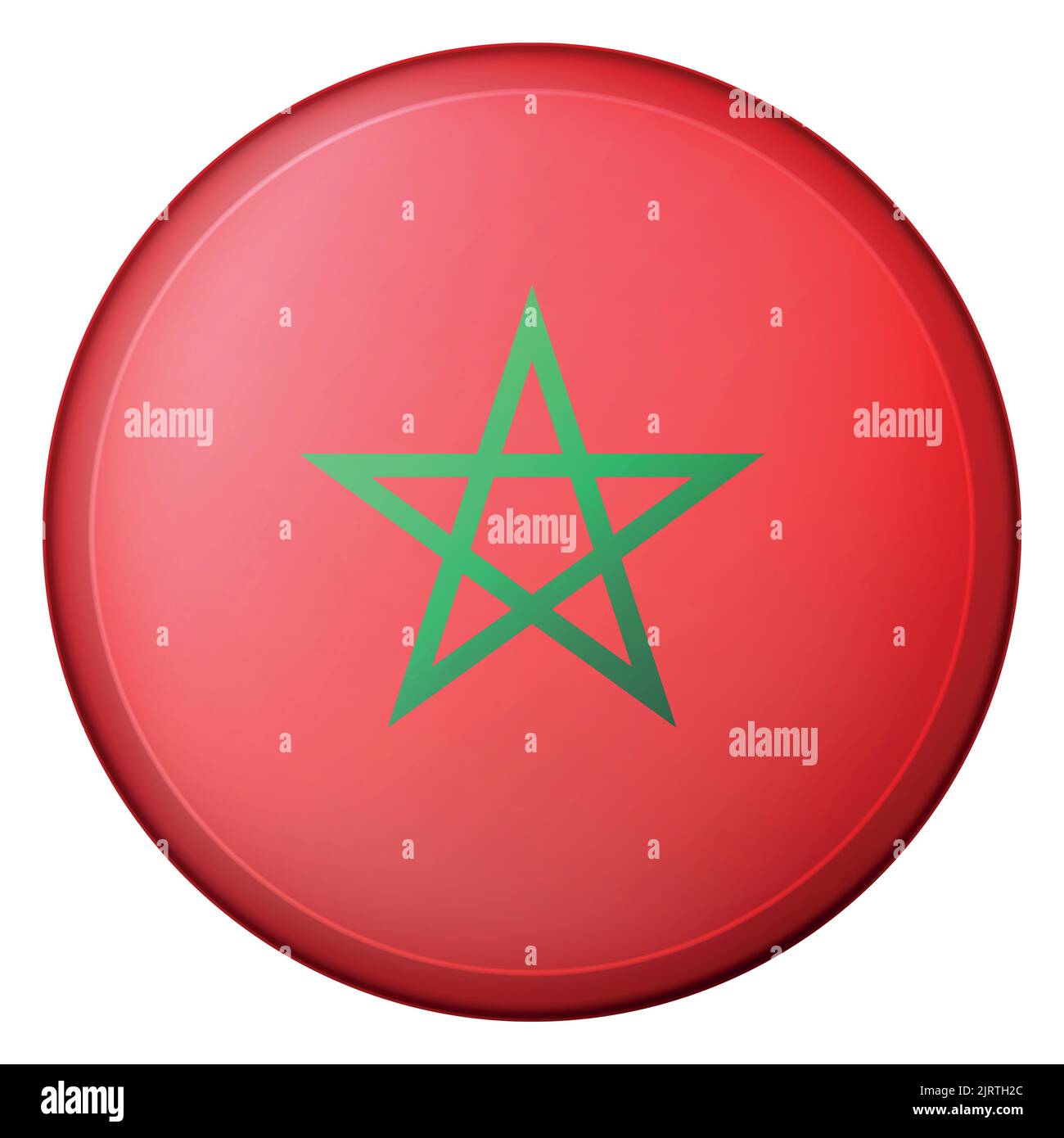 Glass light ball with flag of Morocco. Round sphere, template icon ...