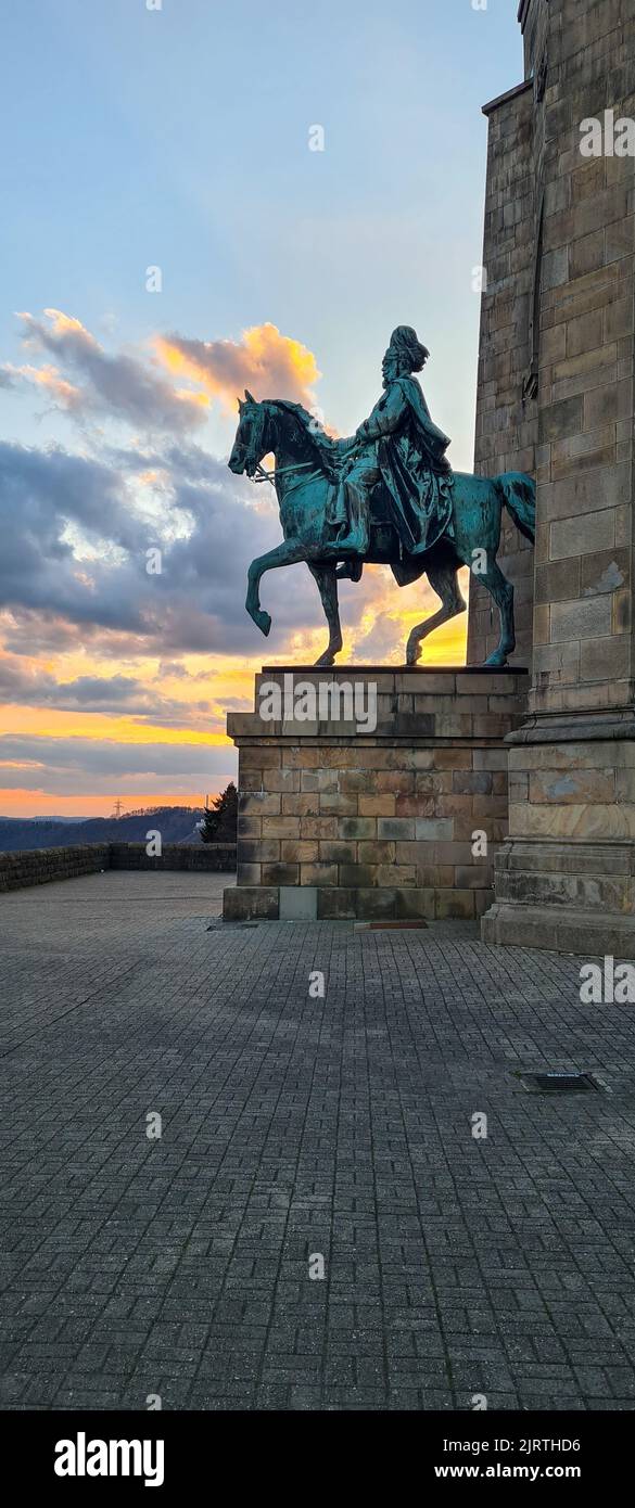 Kaiser Wilhelm monument at the ruins of Hohensyburg castle in Dortmund ...