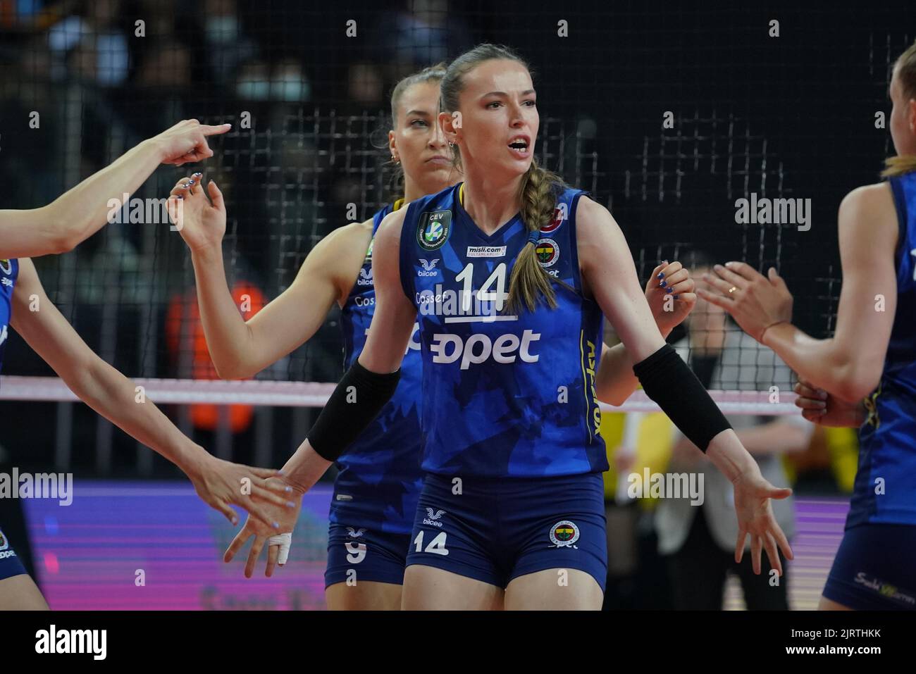 ISTANBUL, TURKEY - MAY 03, 2022: Eda Erdem Dundar in Vakifbank vs ...