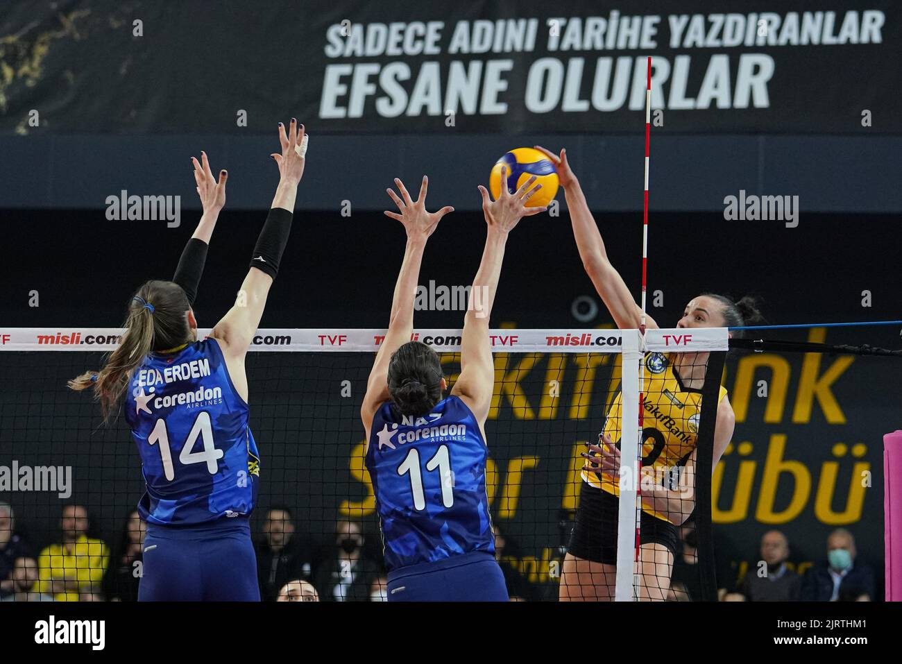 ISTANBUL, TURKEY - MAY 03, 2022: Eda Erdem Dundar and Naz Aydemir Akyol ...