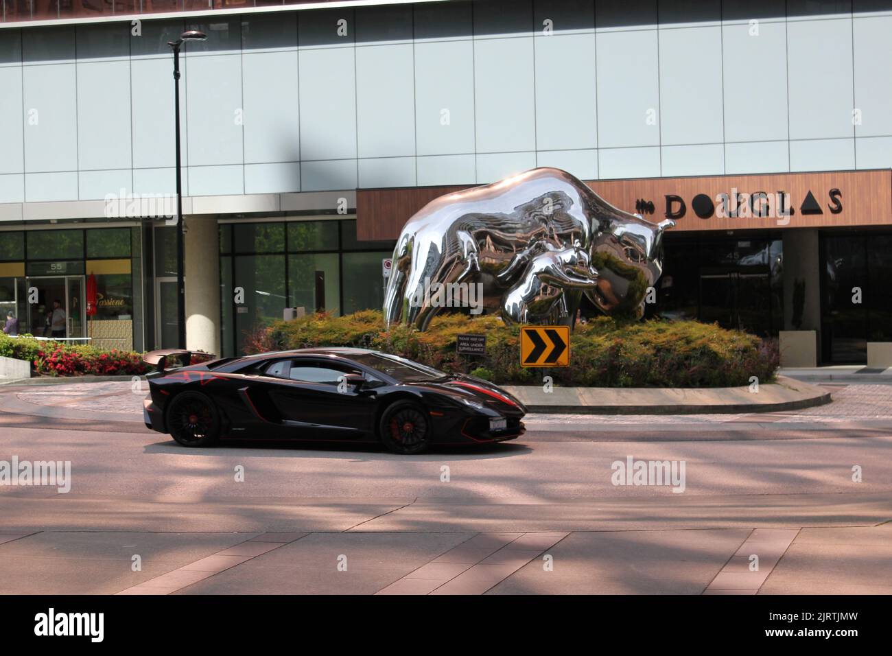 A luxury sport car parked in downtown Vancouver, British Columbia ...