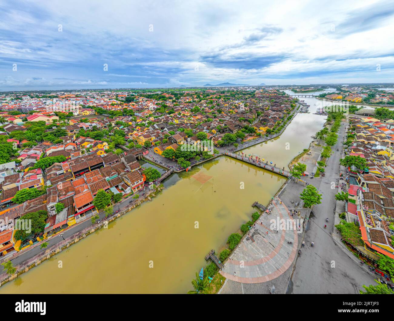 Hoi An, Vietnam : Panorama Aerial view of Hoi An ancient town, UNESCO ...