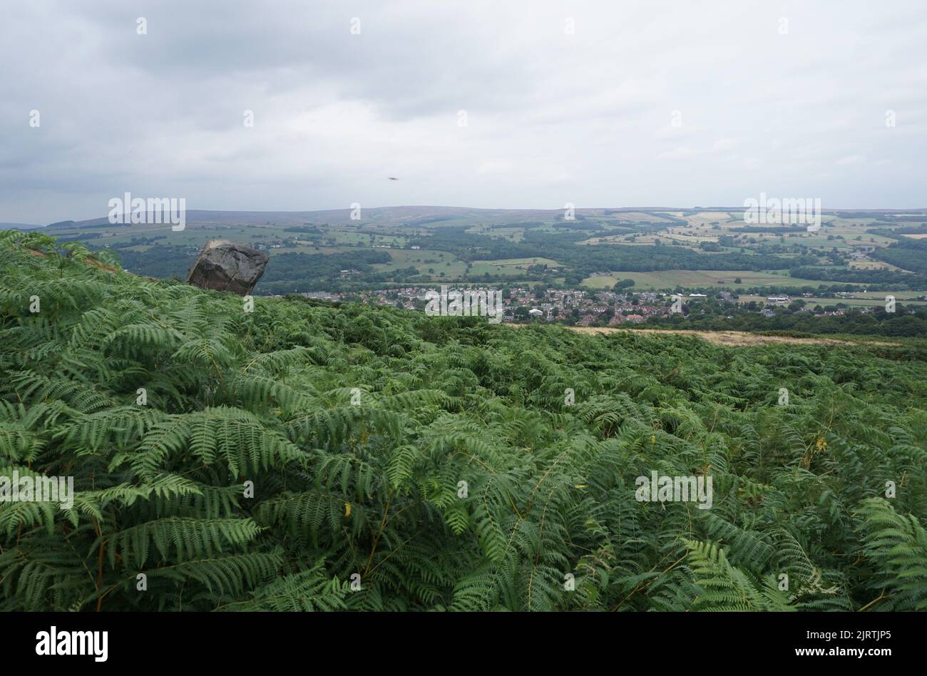 View of Ilkley from Moors Stock Photo - Alamy