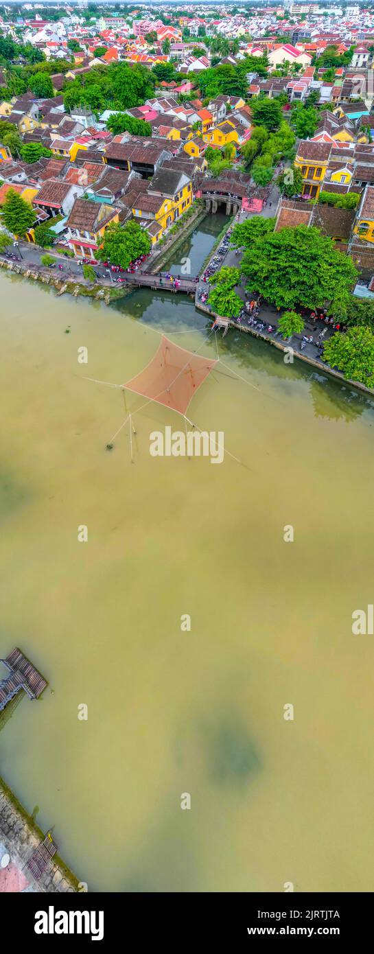 Hoi An, Vietnam : Panorama Aerial view of Hoi An ancient town, UNESCO ...
