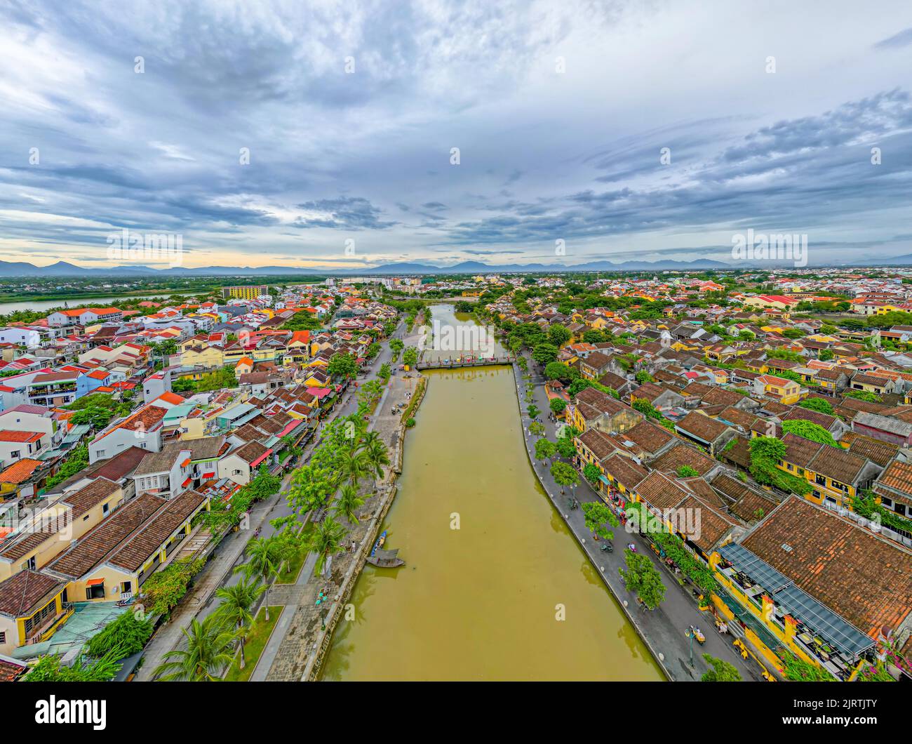 Hoi An, Vietnam : Panorama Aerial view of Hoi An ancient town, UNESCO ...