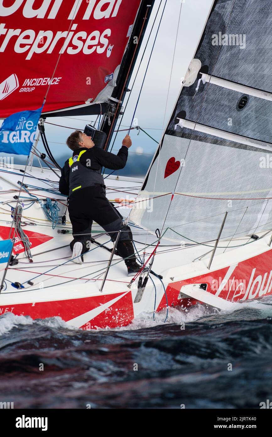 Frederic Duthil, Le Journal des entreprises during the La Solitaire du ...