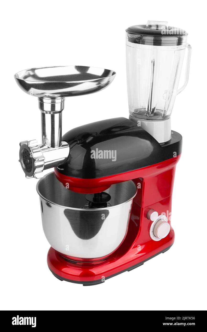 Food processor isolated on white background Stock Photo - Alamy