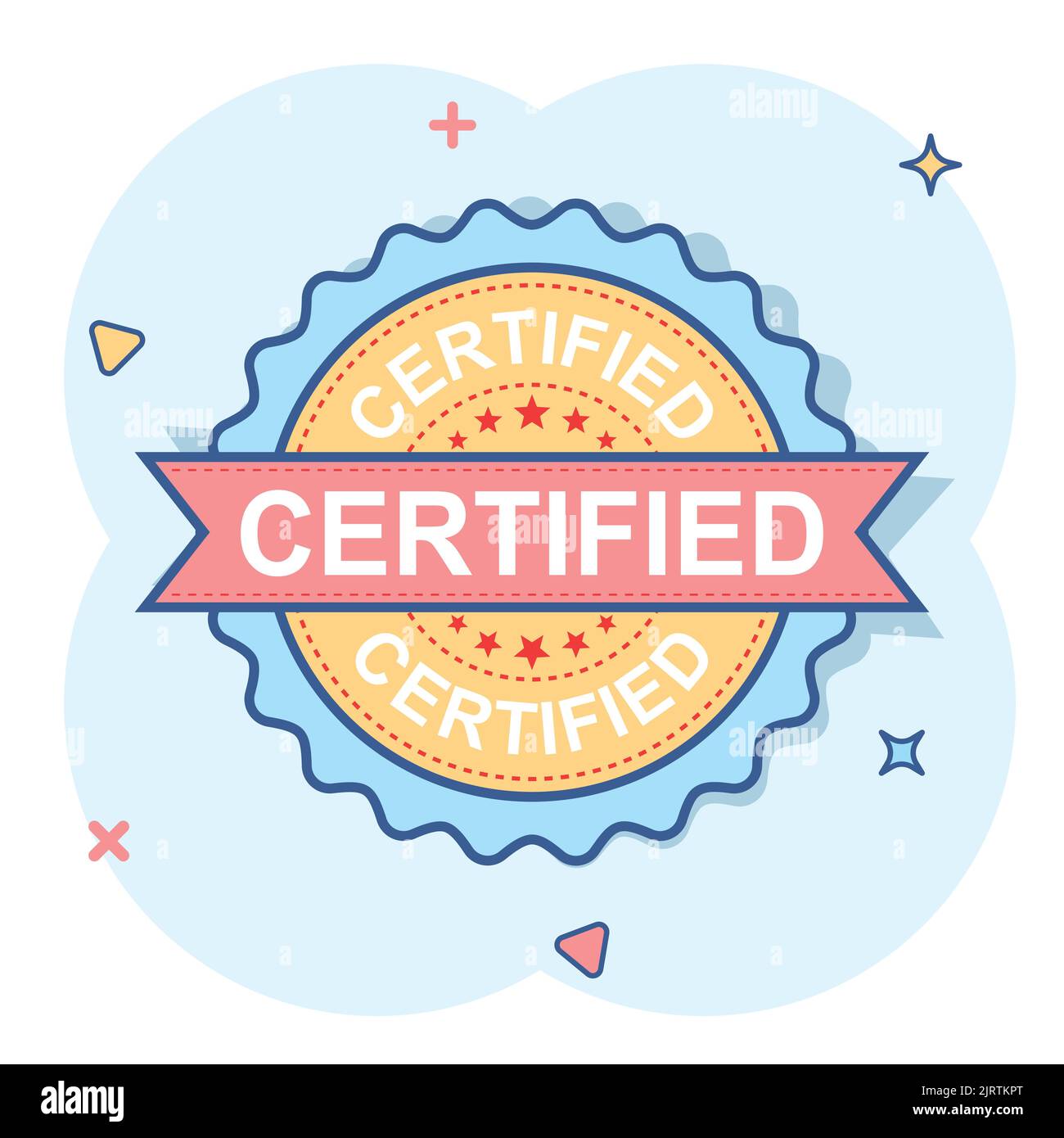 Certified grunge rubber stamp. Vector illustration on white background ...