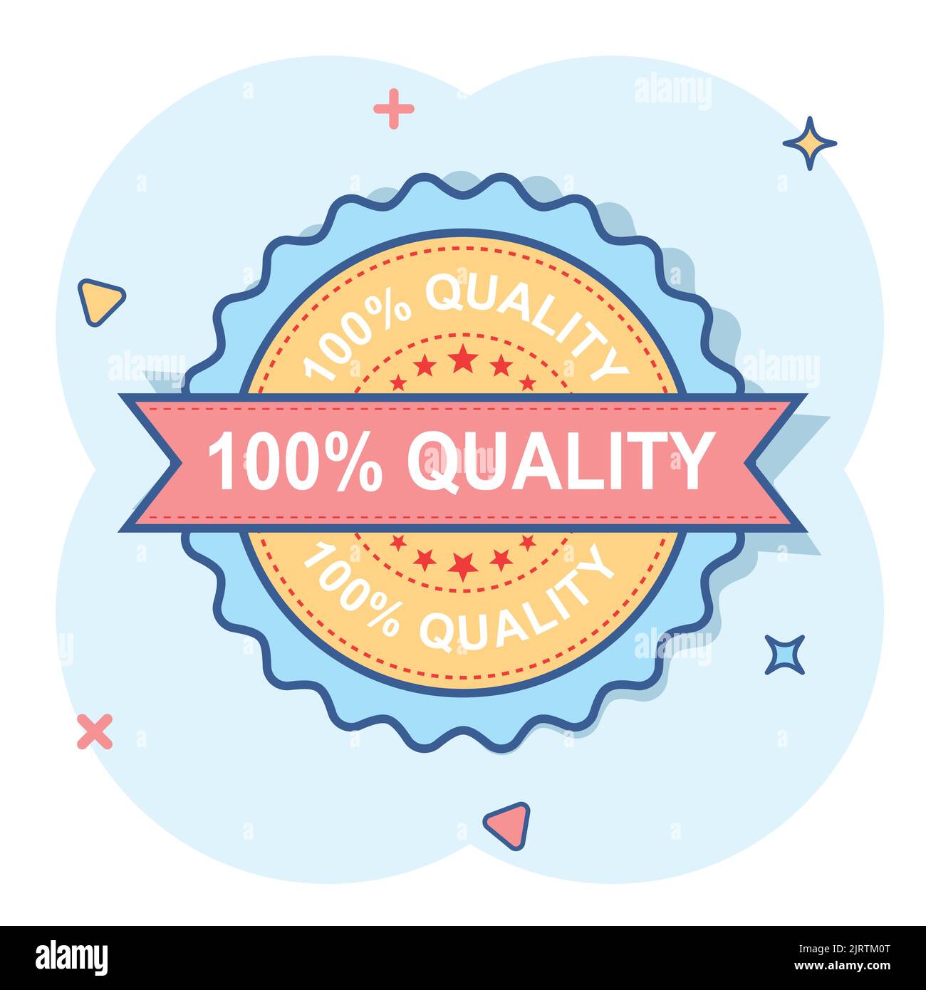 100% quality grunge rubber stamp. Vector illustration on white ...