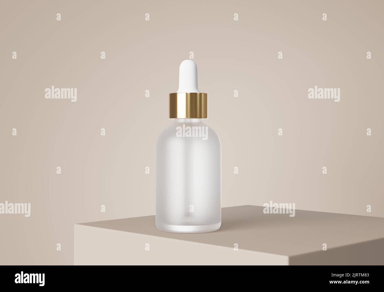 Cosmetic serum dropper bottle 3D render, care product packaging Stock ...