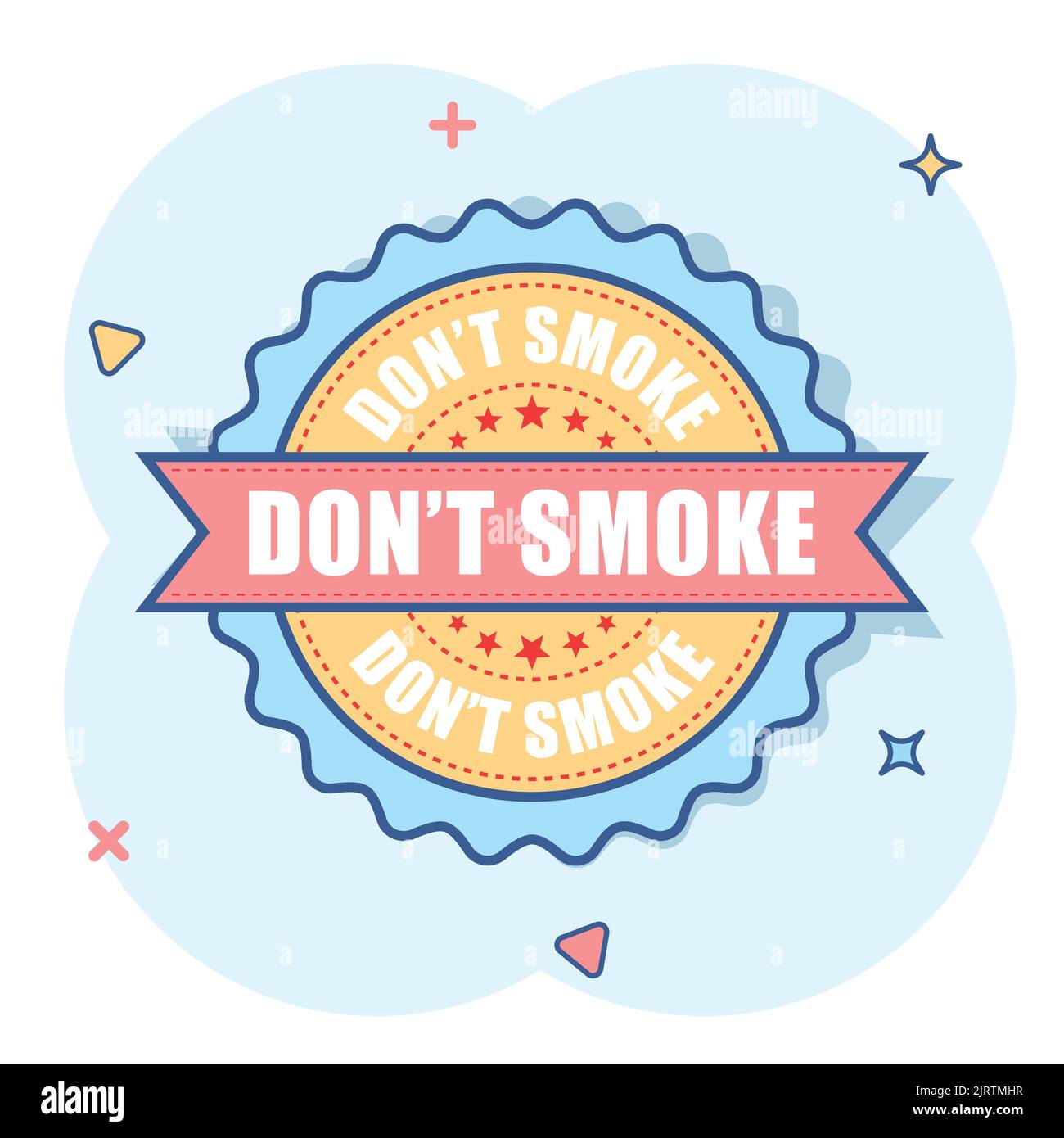 Don't smoke grunge rubber stamp. Vector illustration on white ...