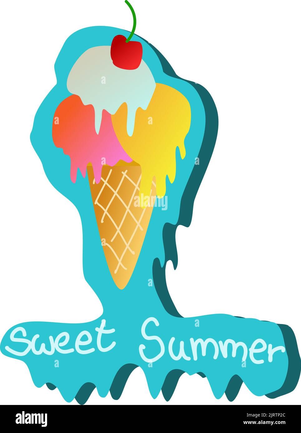Sweet summer time with ice cream Stock Photo - Alamy