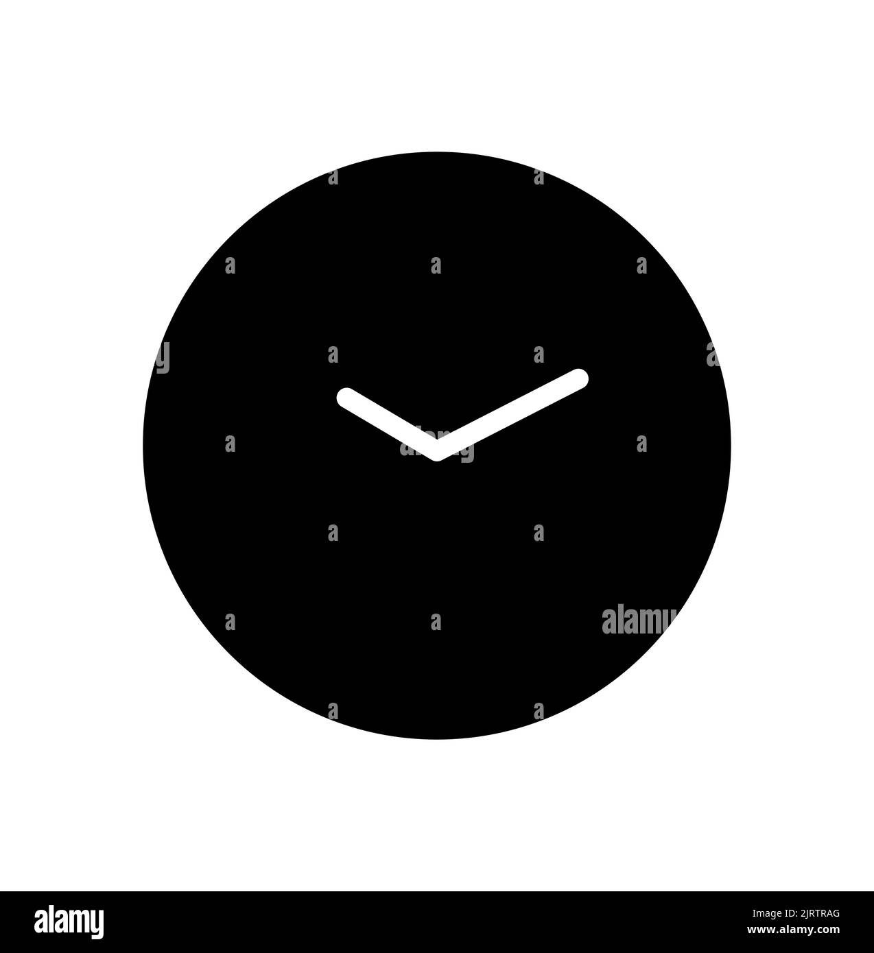 A simple logo illustration of a clock isolated on a white background ...