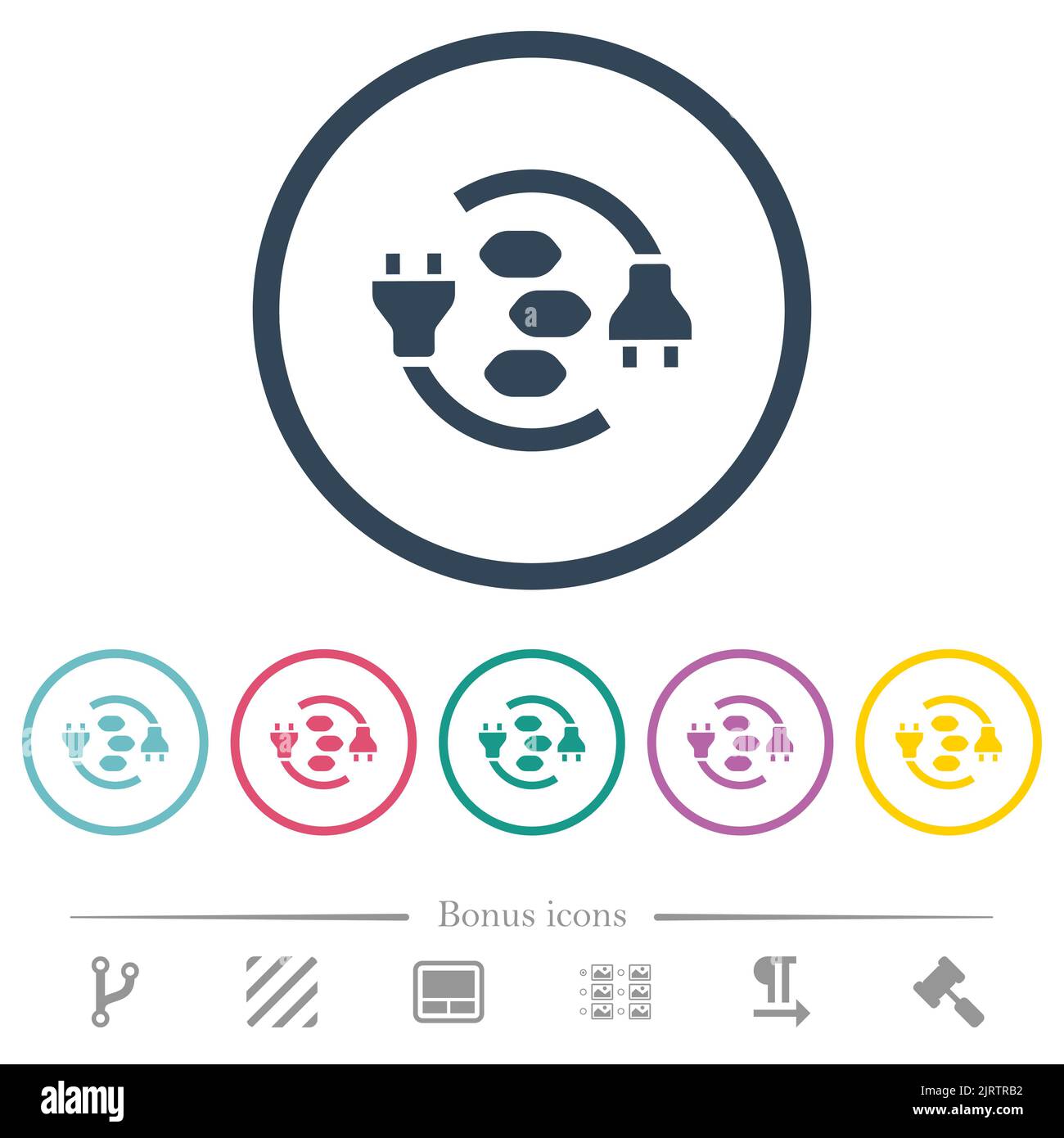 Coal Energy Flat Color Icons In Round Outlines 6 Bonus Icons Included Stock Vector Image And Art