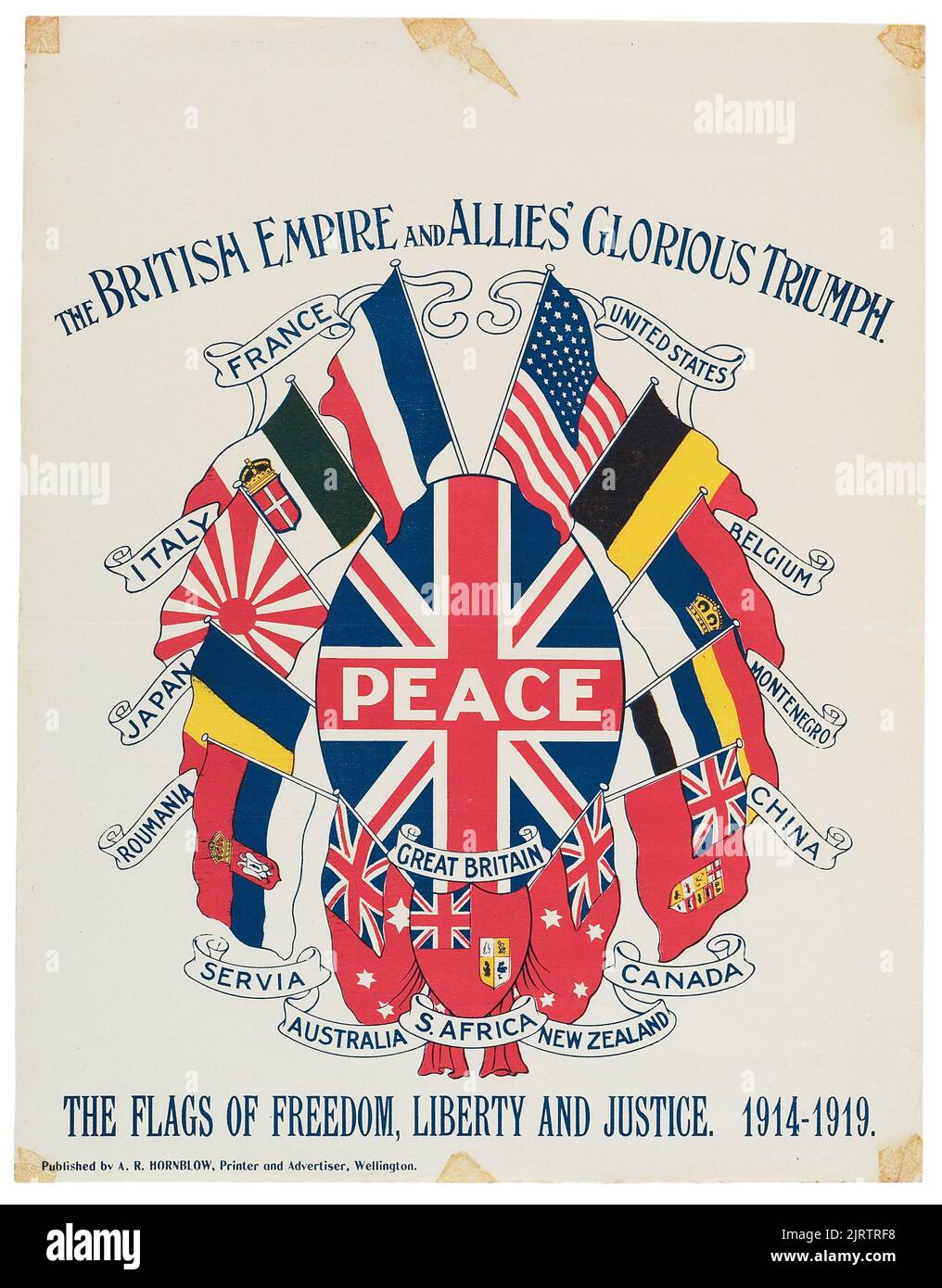 Poster, 'The British Empire And Allies' Glorious Triumph', 1919, New ...