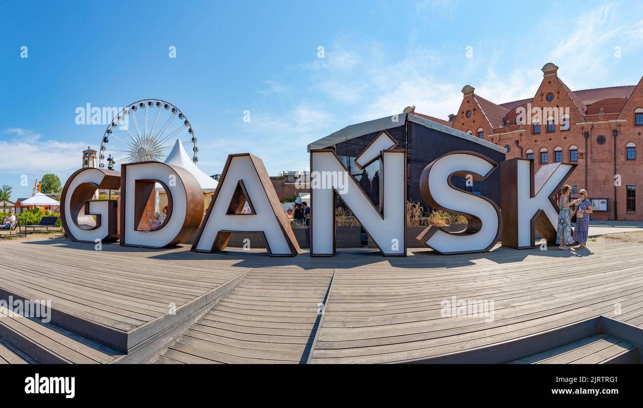 A picture of the large Gdansk sign Stock Photo - Alamy