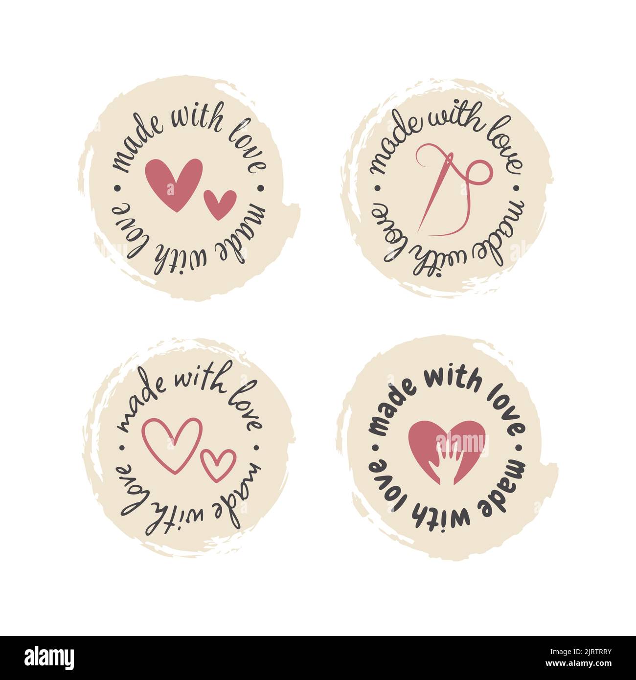 Made with love label Stock Vector Images - Alamy