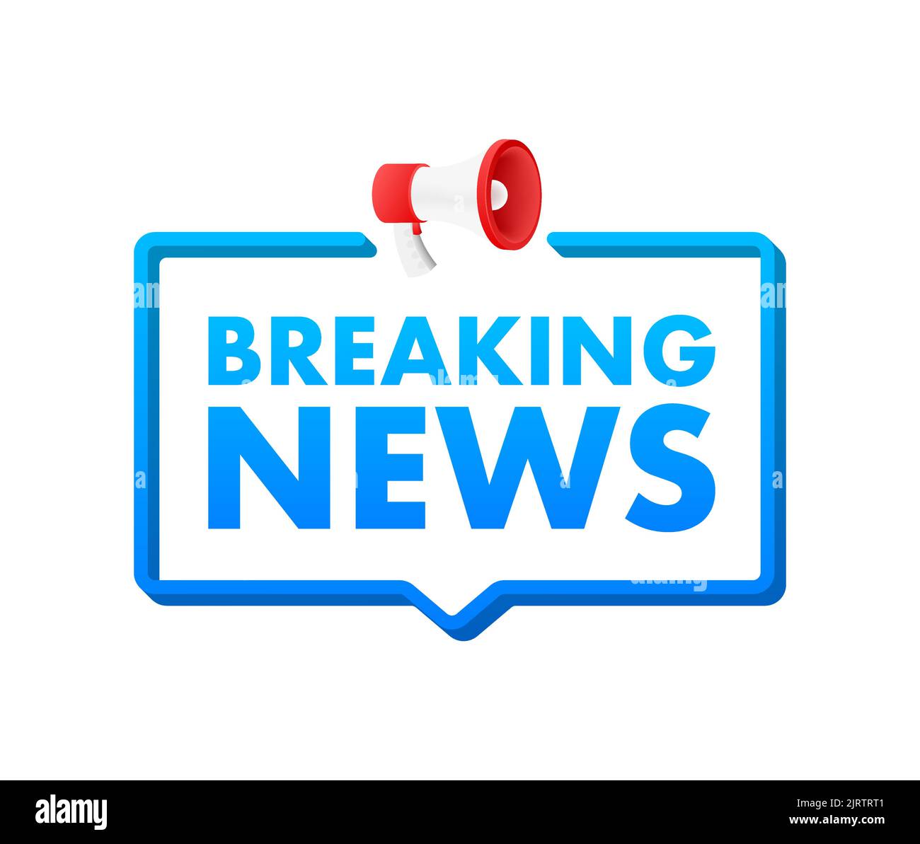 Hand Holding Megaphone with breaking news. Megaphone banner. Web design ...