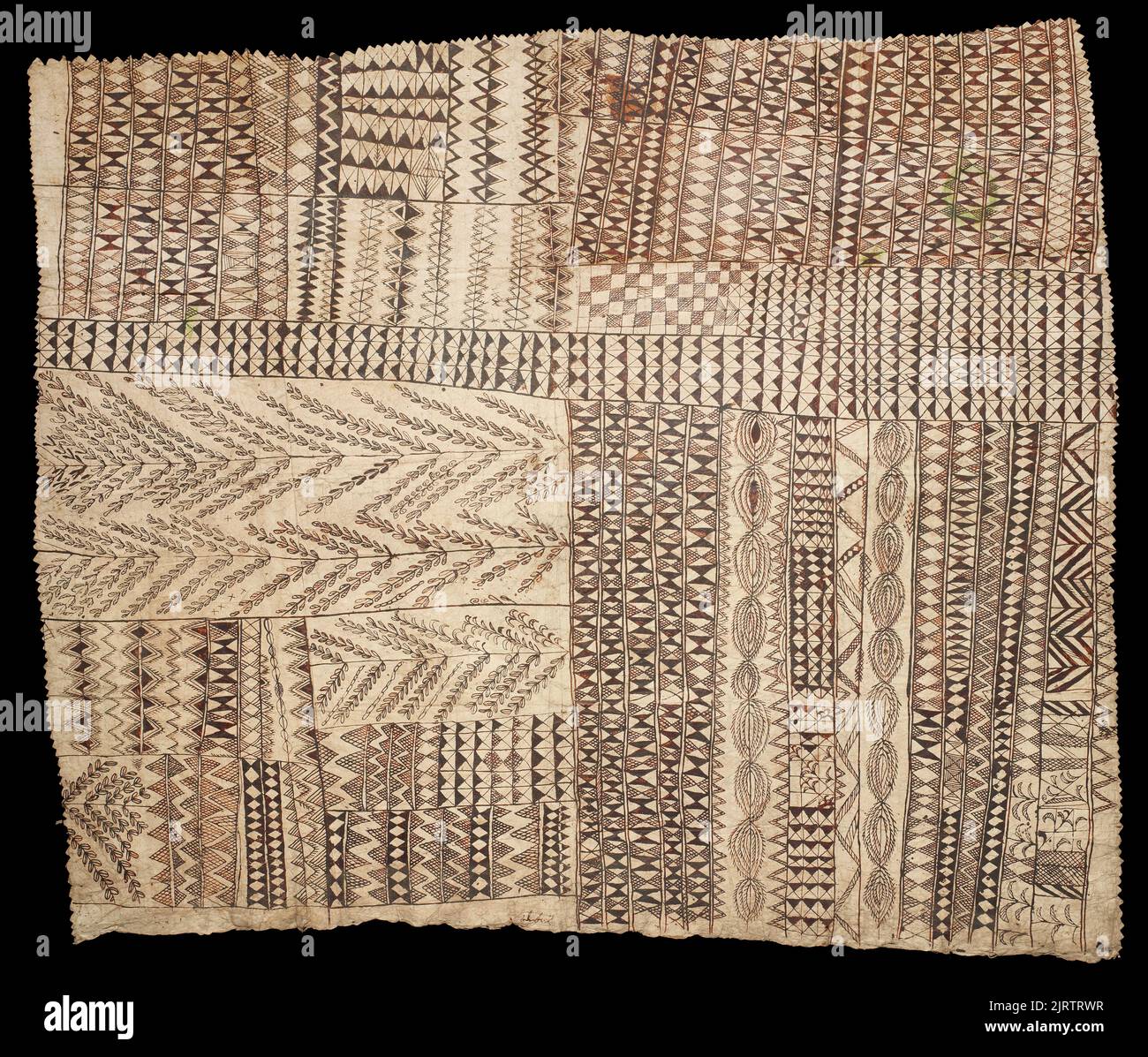 Hiapo (tapa cloth), 1800s, Niue, maker unknown. Augustus Hamilton ...